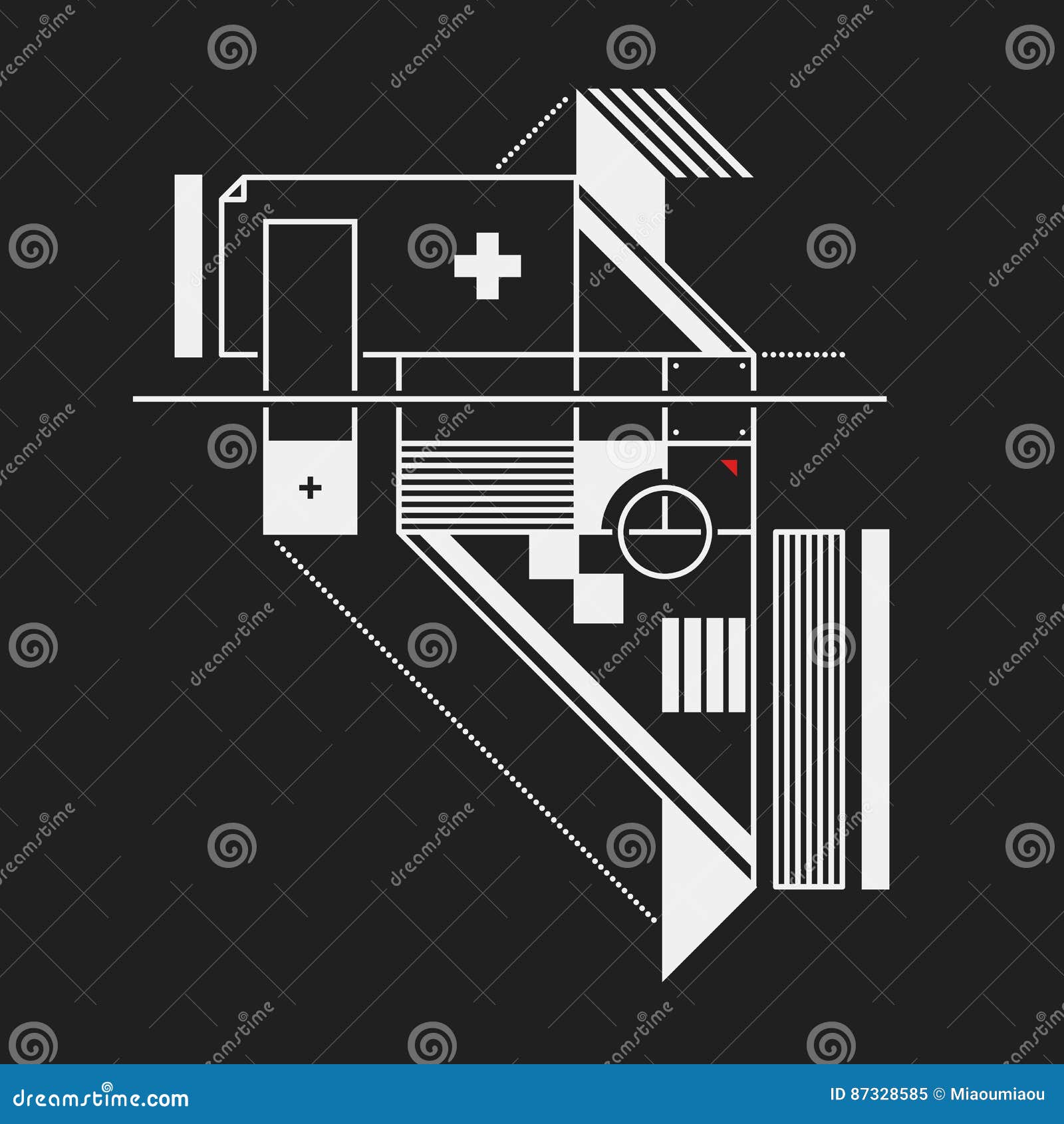 Abstract Design Element in Constructivism Style Stock Vector ...