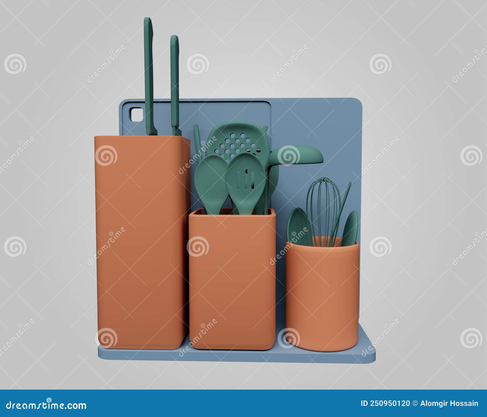 Abstract Design Element 3d Render of Kitchen Utensil Minimalist Concept ...