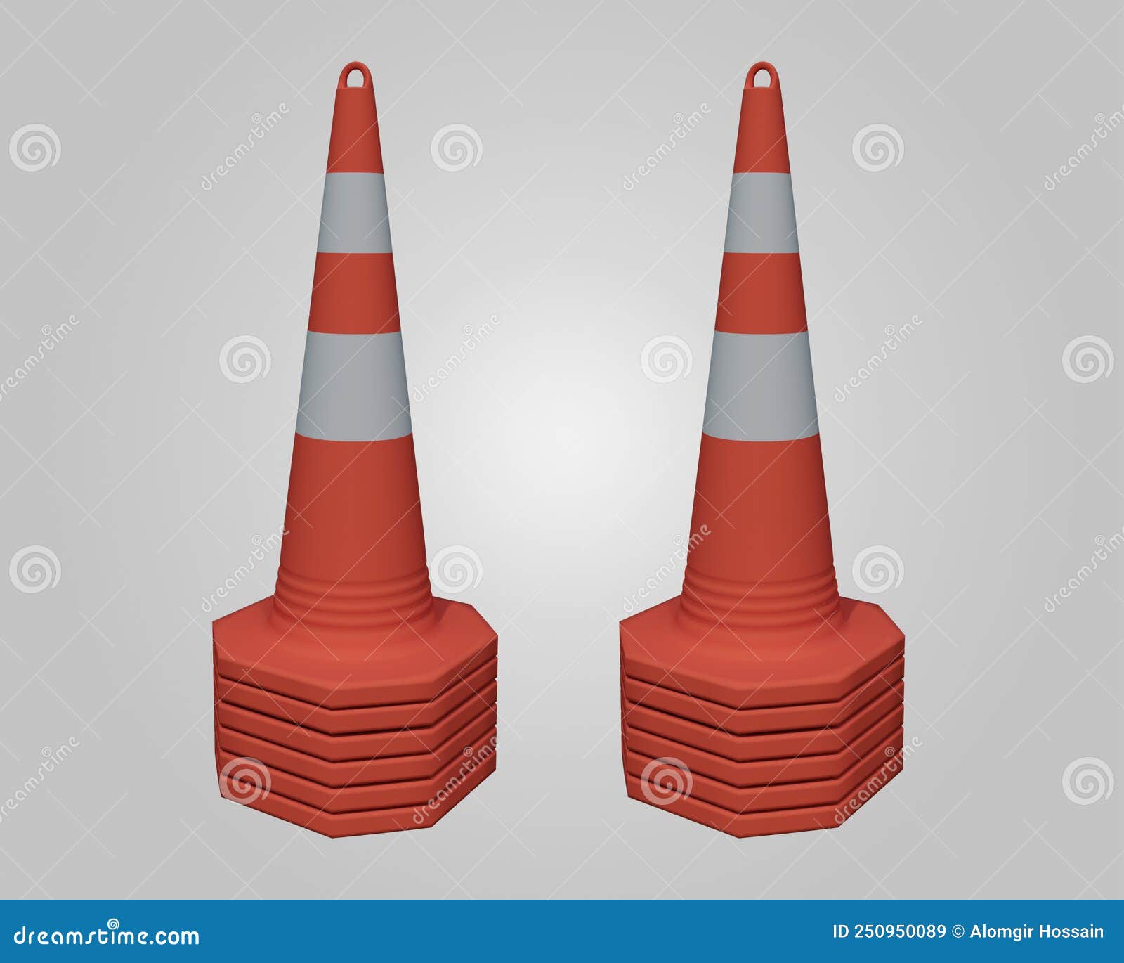 Abstract Design Element 3d Render of Traffic Cone Minimalist Concept ...