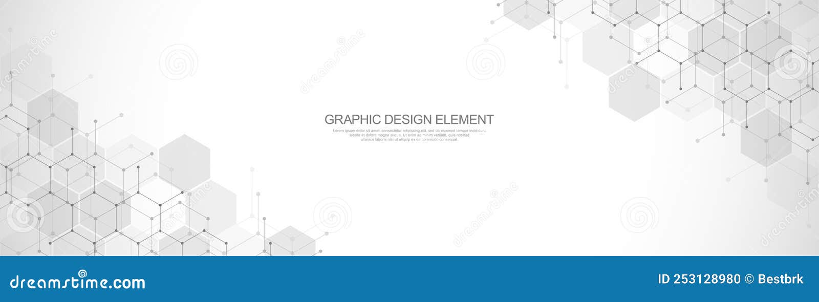 Abstract Design Element with Geometric Background and Hexagons Shape ...