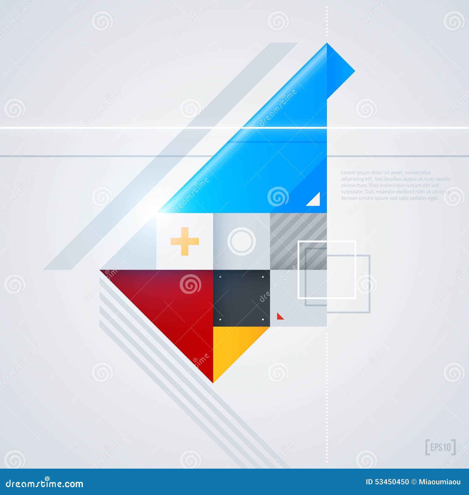 Abstract Design Element with Glossy Geometric Shapes. Stock Vector ...