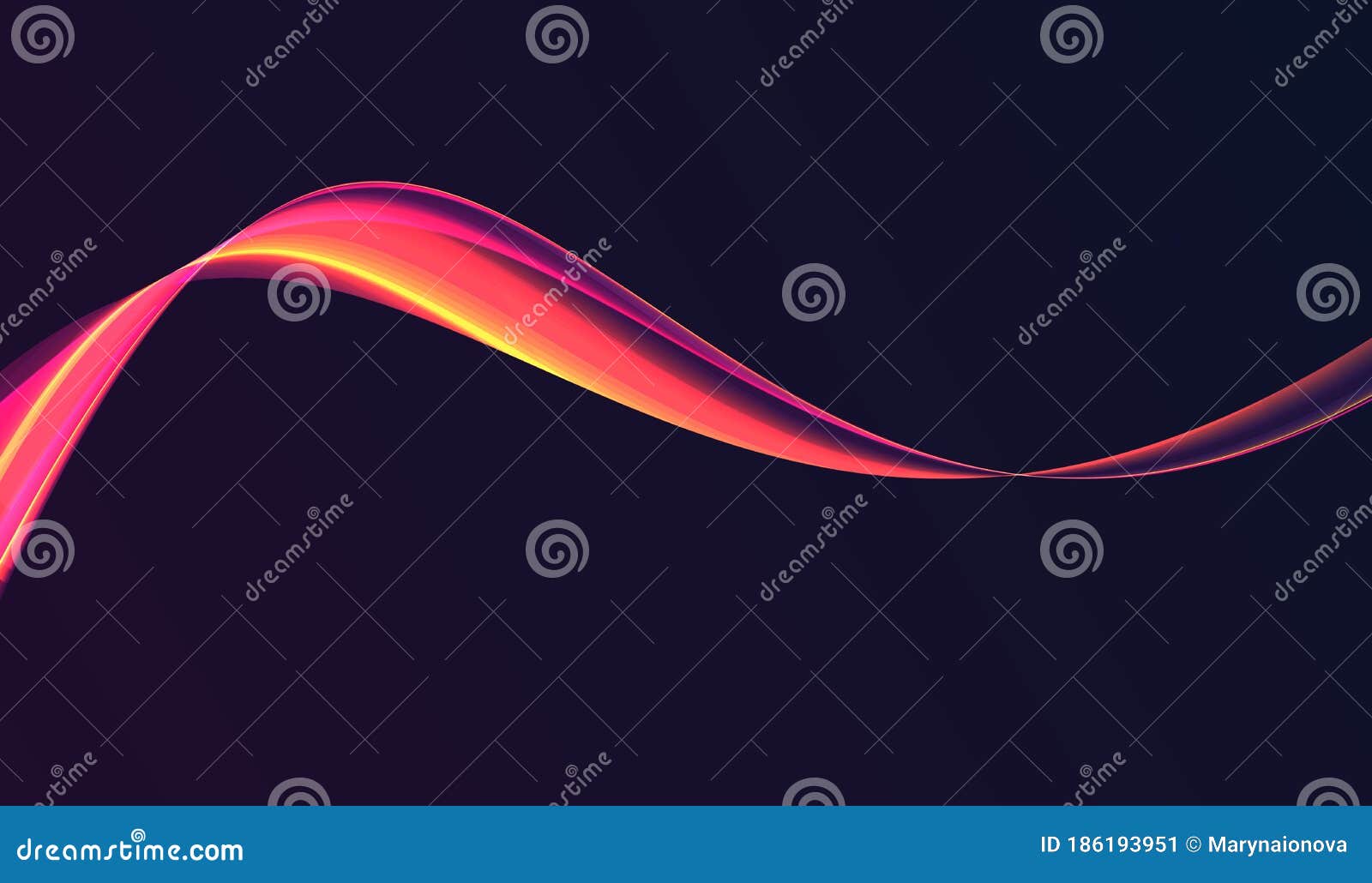 Abstract Design Element of Gradient Hot Magma Wave, Smoth Fluid Shape ...