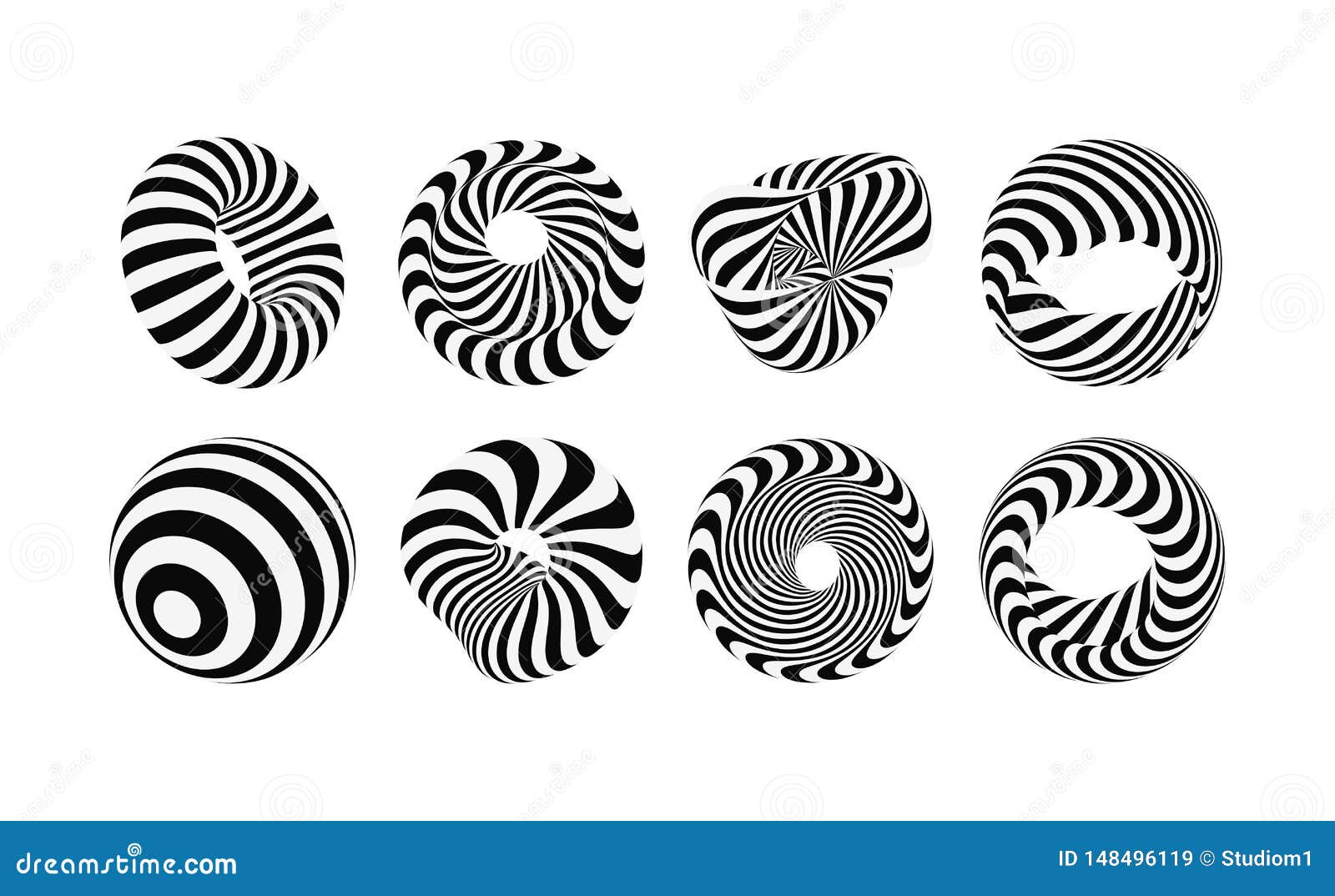 Abstract Design Element. Optical Art. Vector Illustration Stock Vector ...