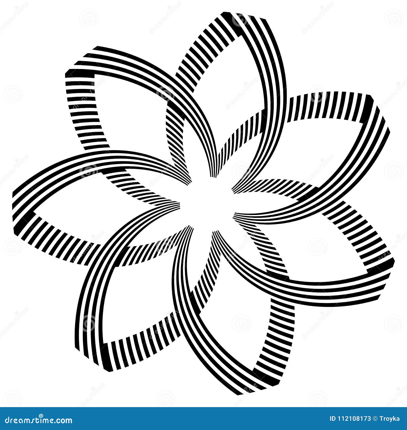 Abstract Design Element. Rotation Lines Pattern Stock Vector ...