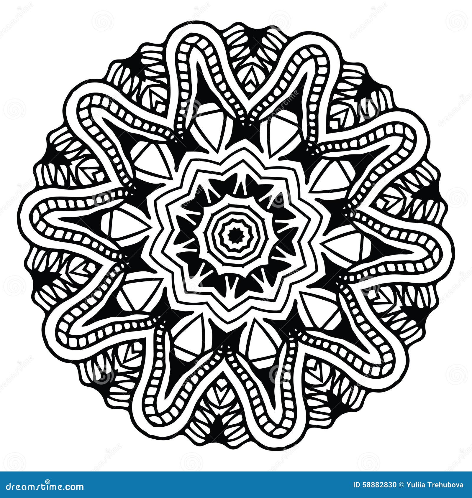 Abstract Design Element. Round Mandala in Vector. Graphic Template for ...