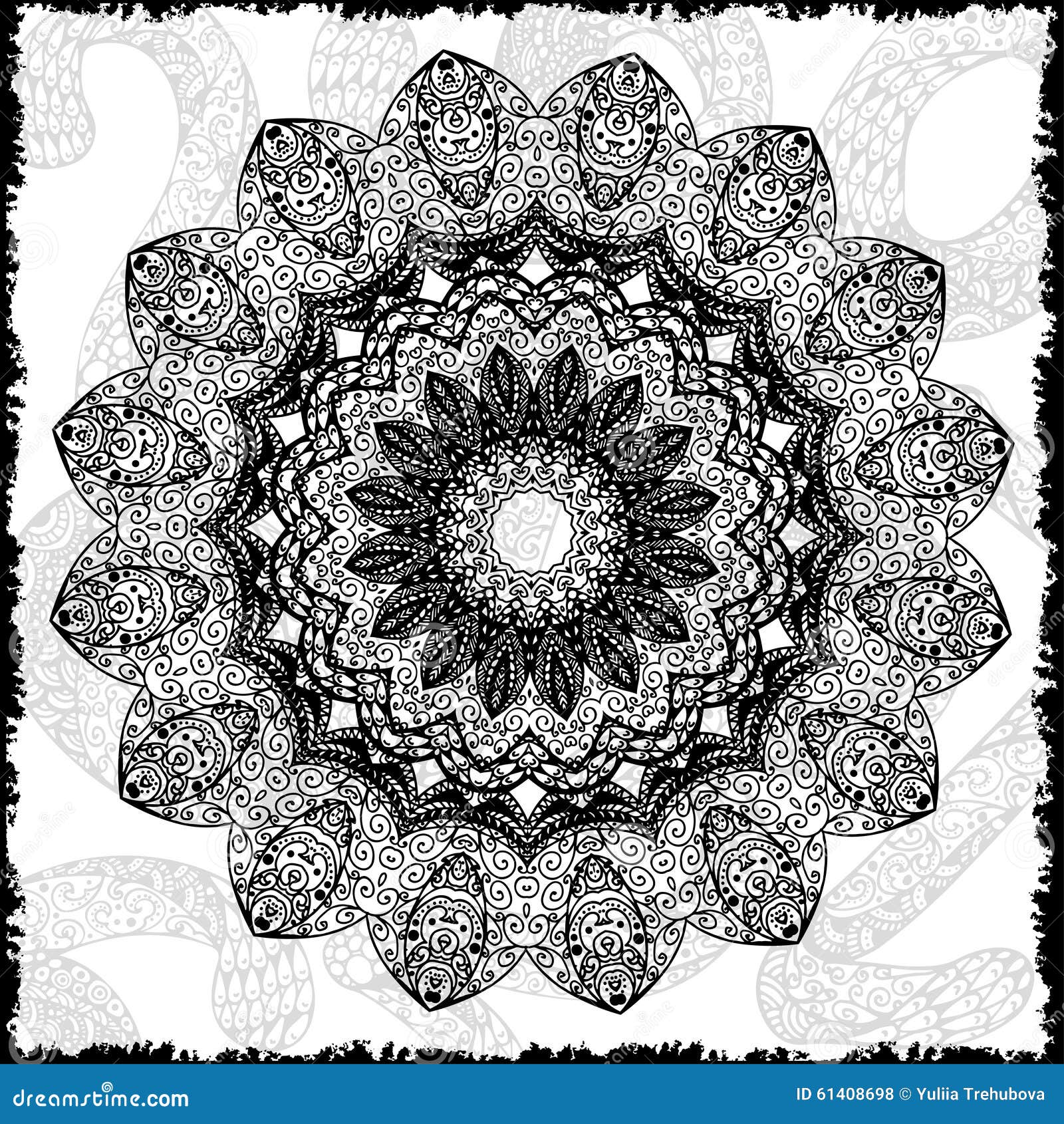Abstract Design Element. Round Mandala in Vector. Graphic Template for ...
