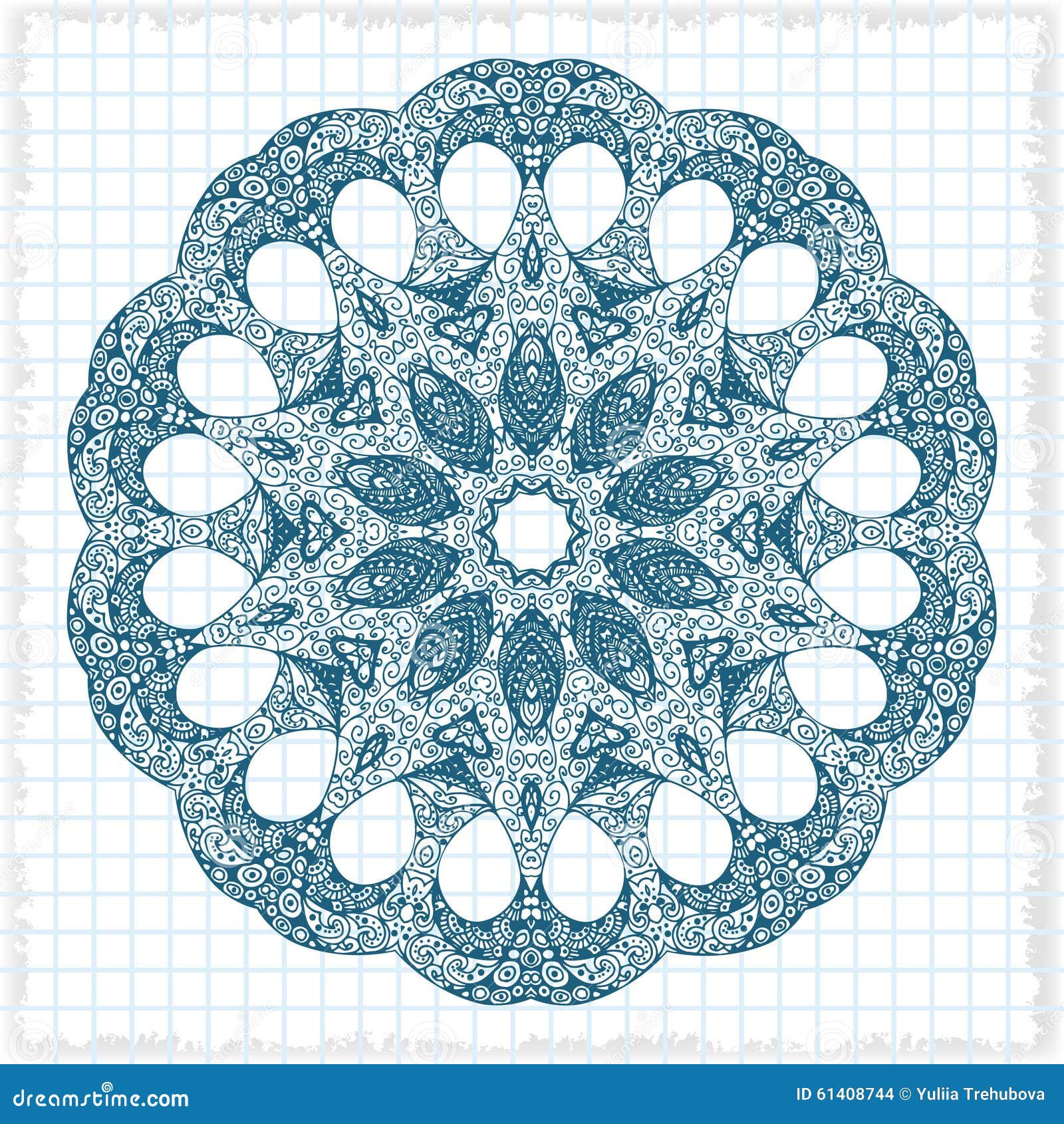 Abstract Design Element. Round Mandala in Vector. Graphic Template for ...