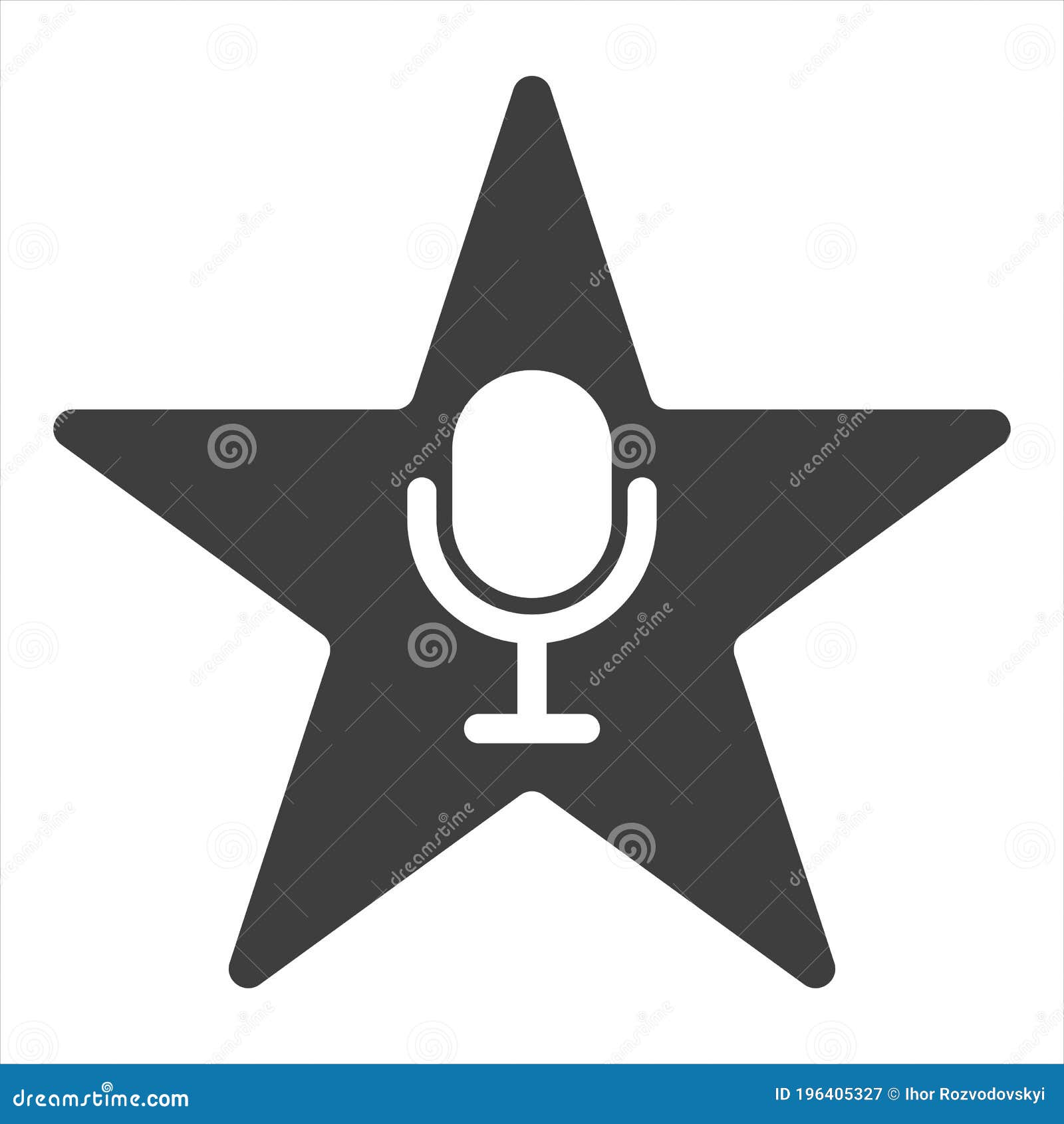 Abstract Design Element Star with Microphone. Corporate Logo Template ...