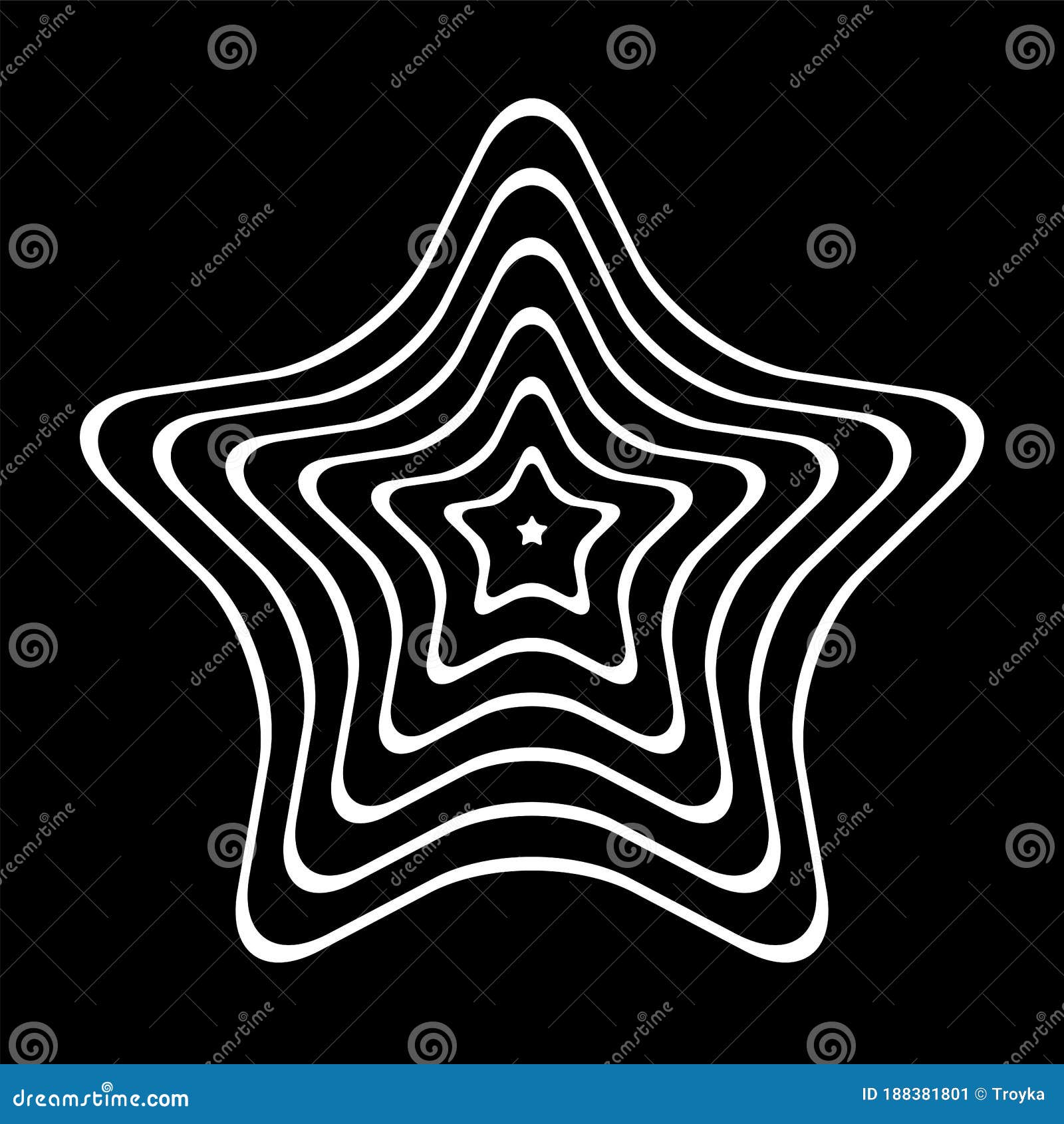 Abstract Design Element in Star Shape. Lines Pattern Stock Vector ...