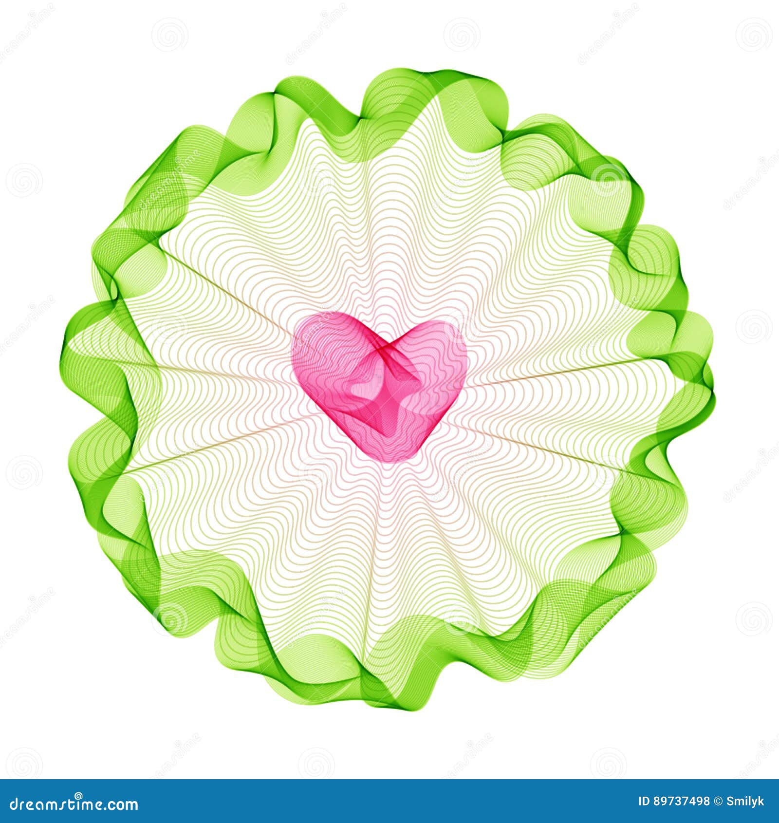 Abstract Design Element Stylized Heart Isolated on White Stock Vector ...