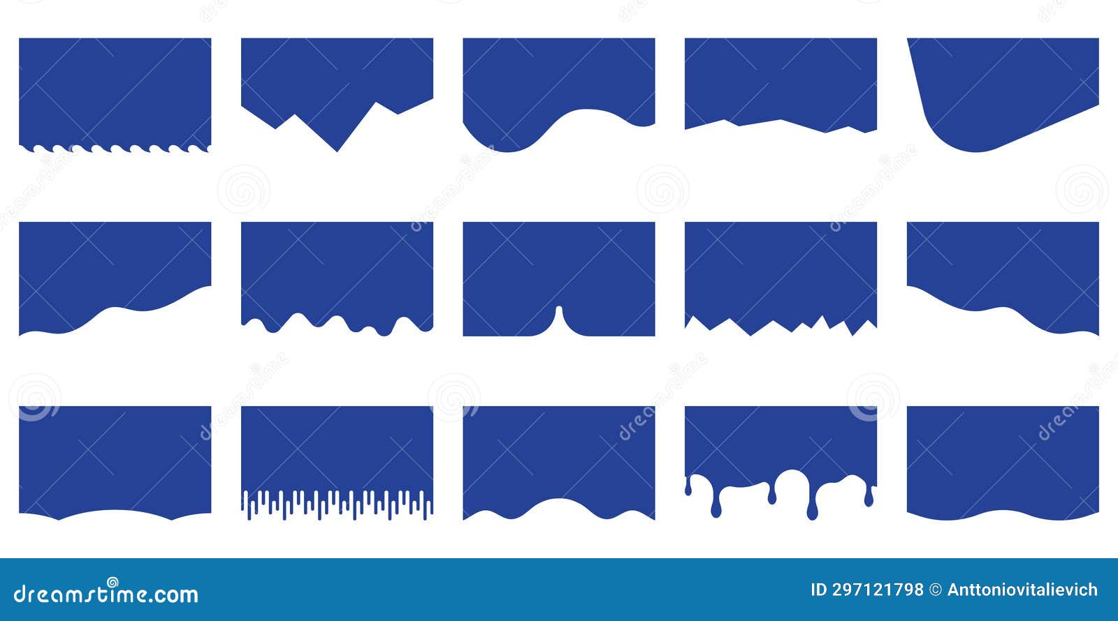 Abstract Design Element for Top and Bottom Web Page. Divider Shape for ...