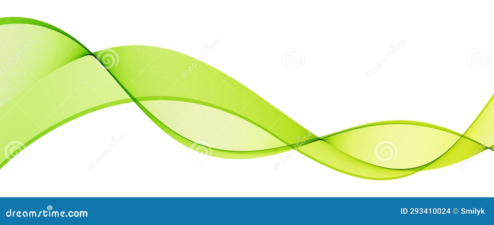 Abstract Design Element Transparent Gradient Green Wave Line Isolated ...