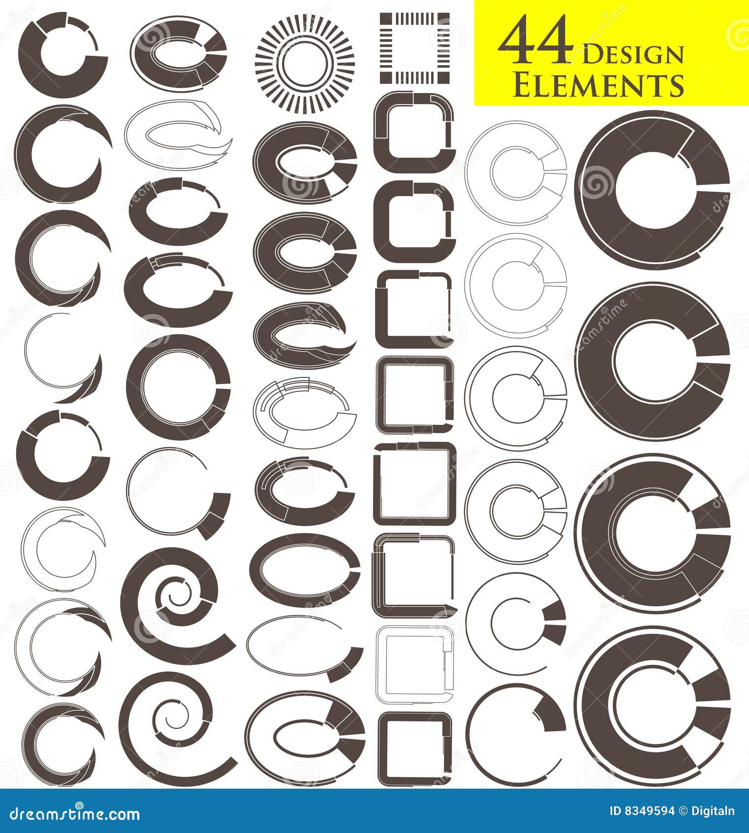 Abstract Design Elements stock vector. Illustration of basic - 8349594