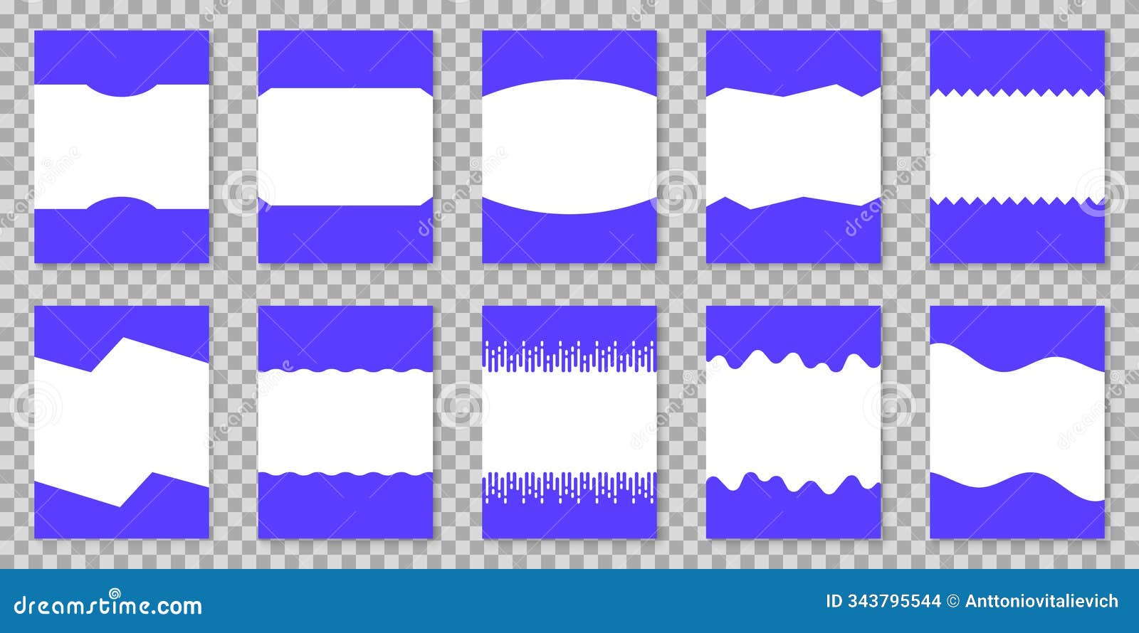 Abstract Design Elements for Header and Bottom Section. Divider Shapes ...