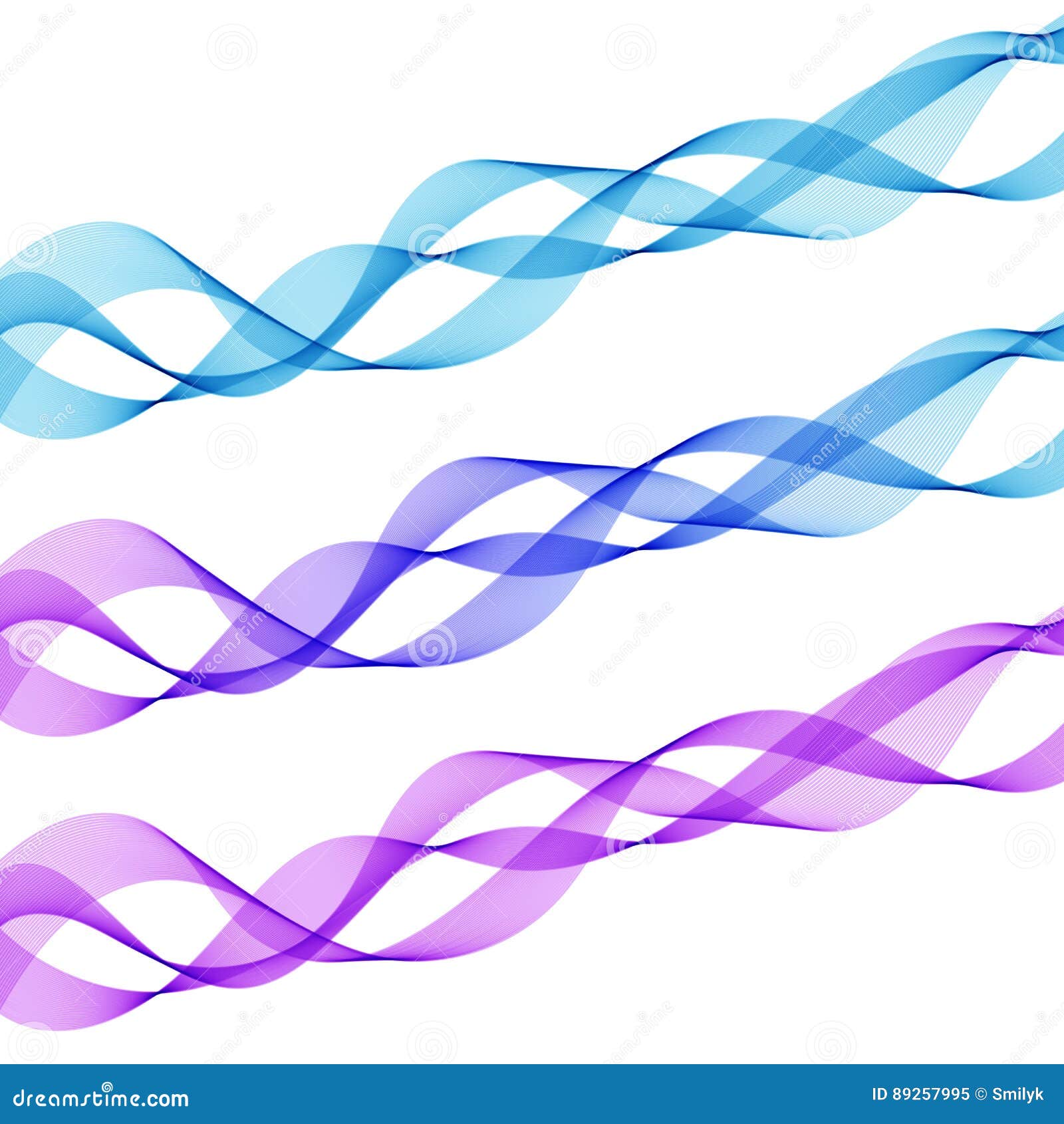 Abstract Design Elements Isolated Wave Lines for White Backdrop. Stock ...