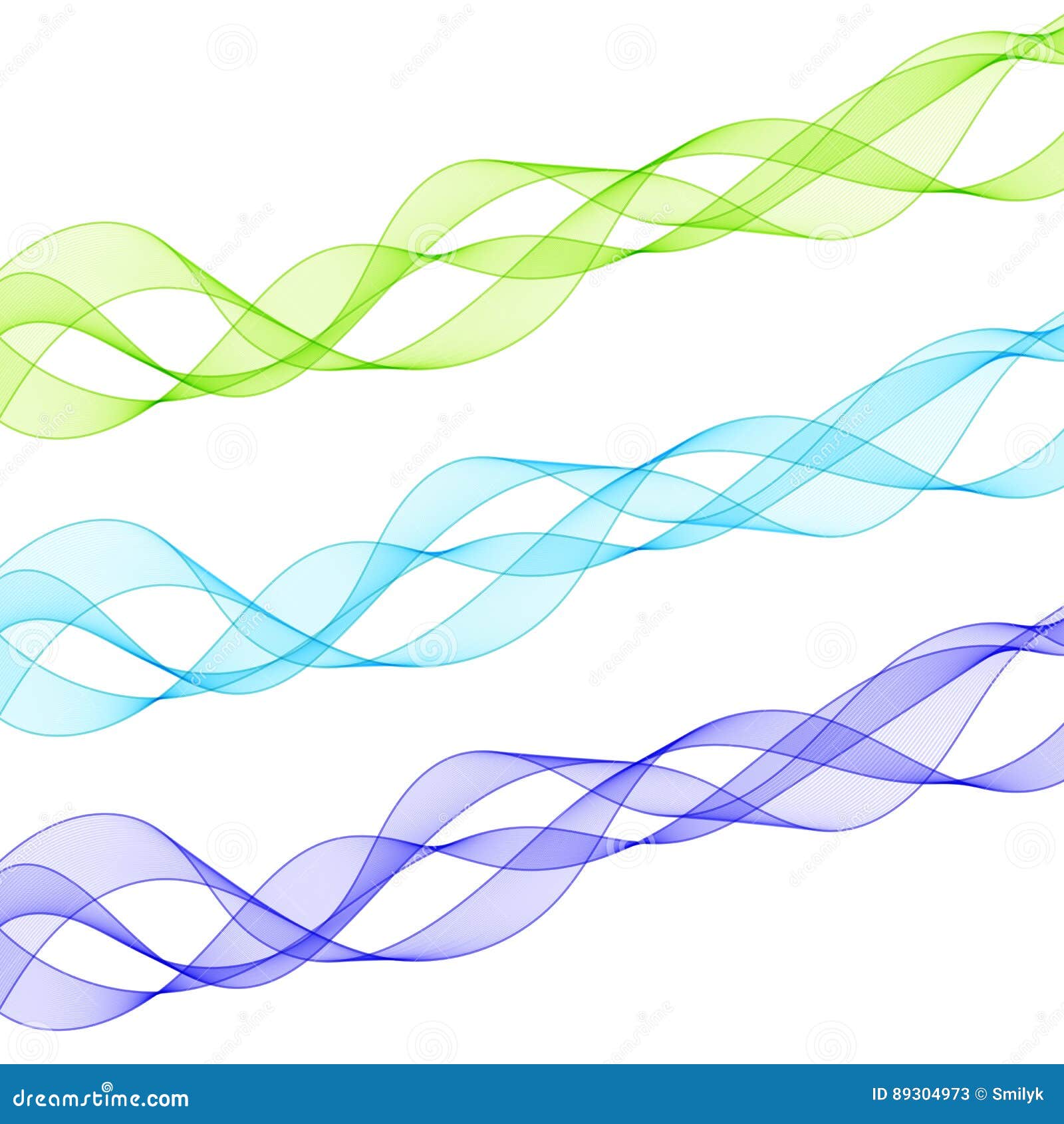 Abstract Design Elements Isolated Wave Lines for White Backdrop. Stock ...