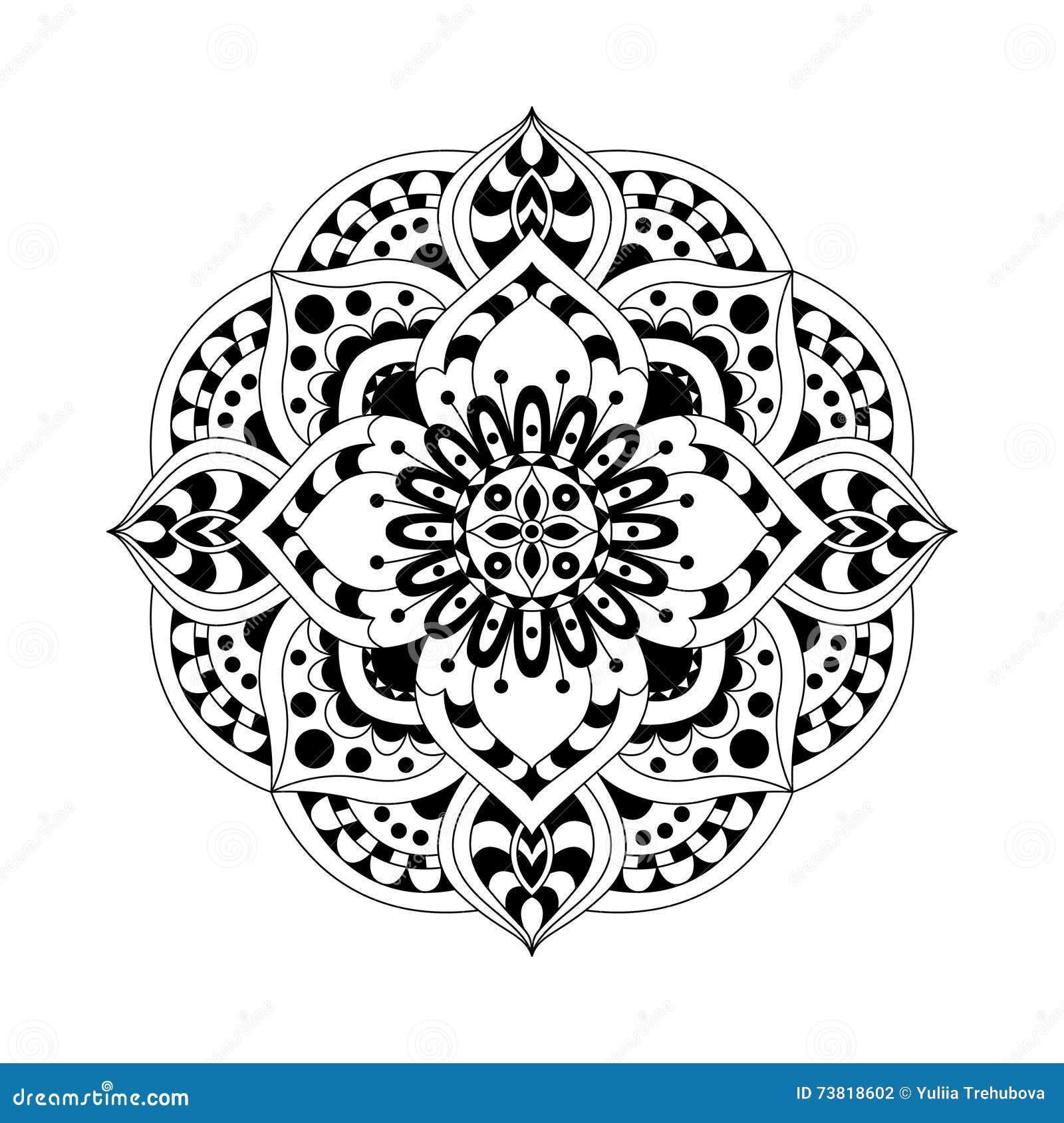Abstract Design Elements. Round Mandalas in Vector. Graphic Template ...