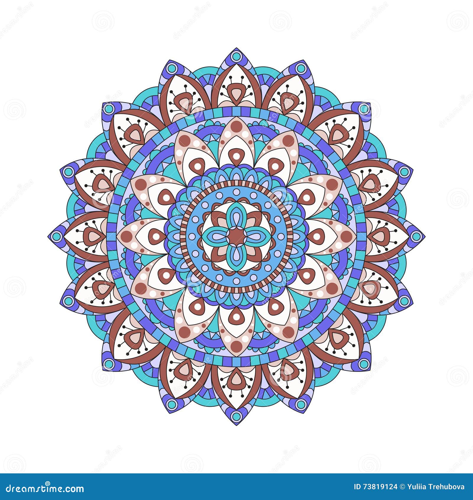 Abstract Design Elements. Round Mandalas in Vector. Graphic Template ...