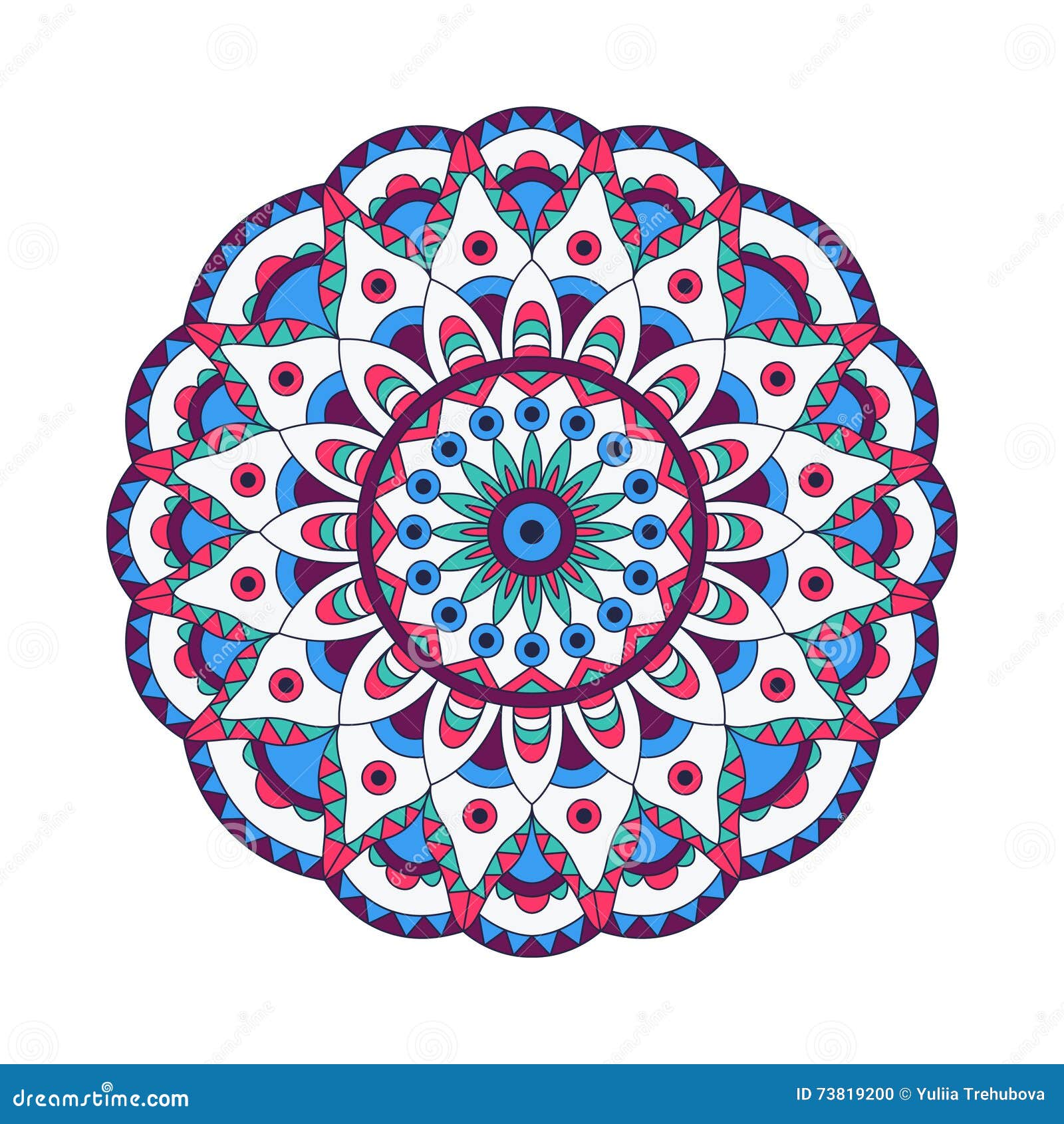 Abstract Design Elements. Round Mandalas in Vector. Graphic Template ...