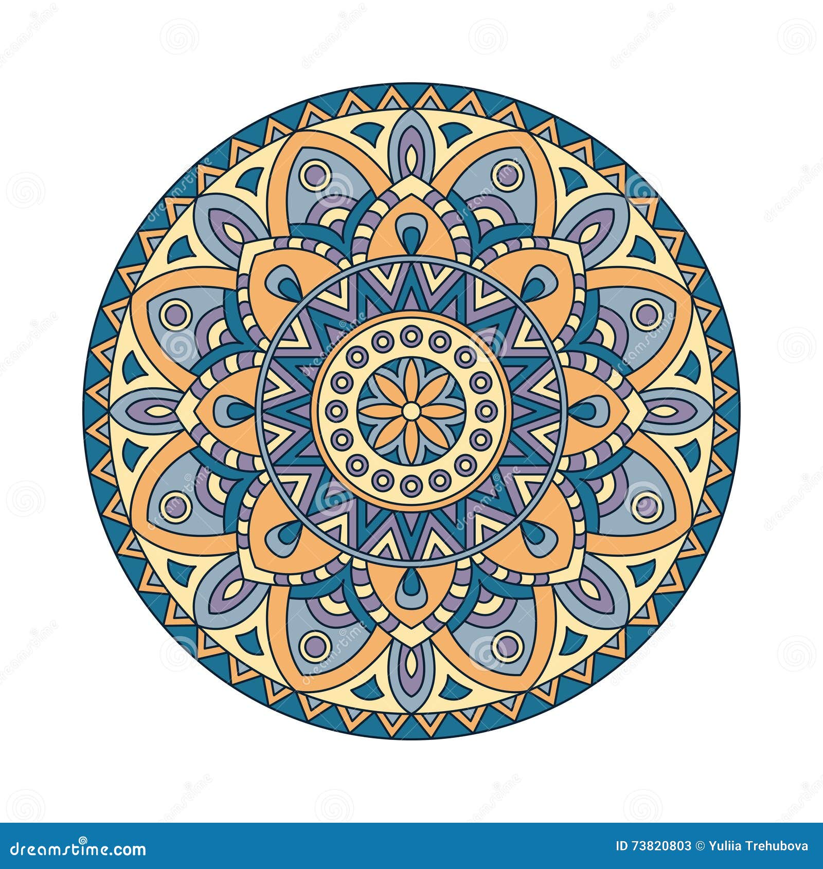 Round Mandalas In Vector. Graphic Template For Your Design. Decorative ...