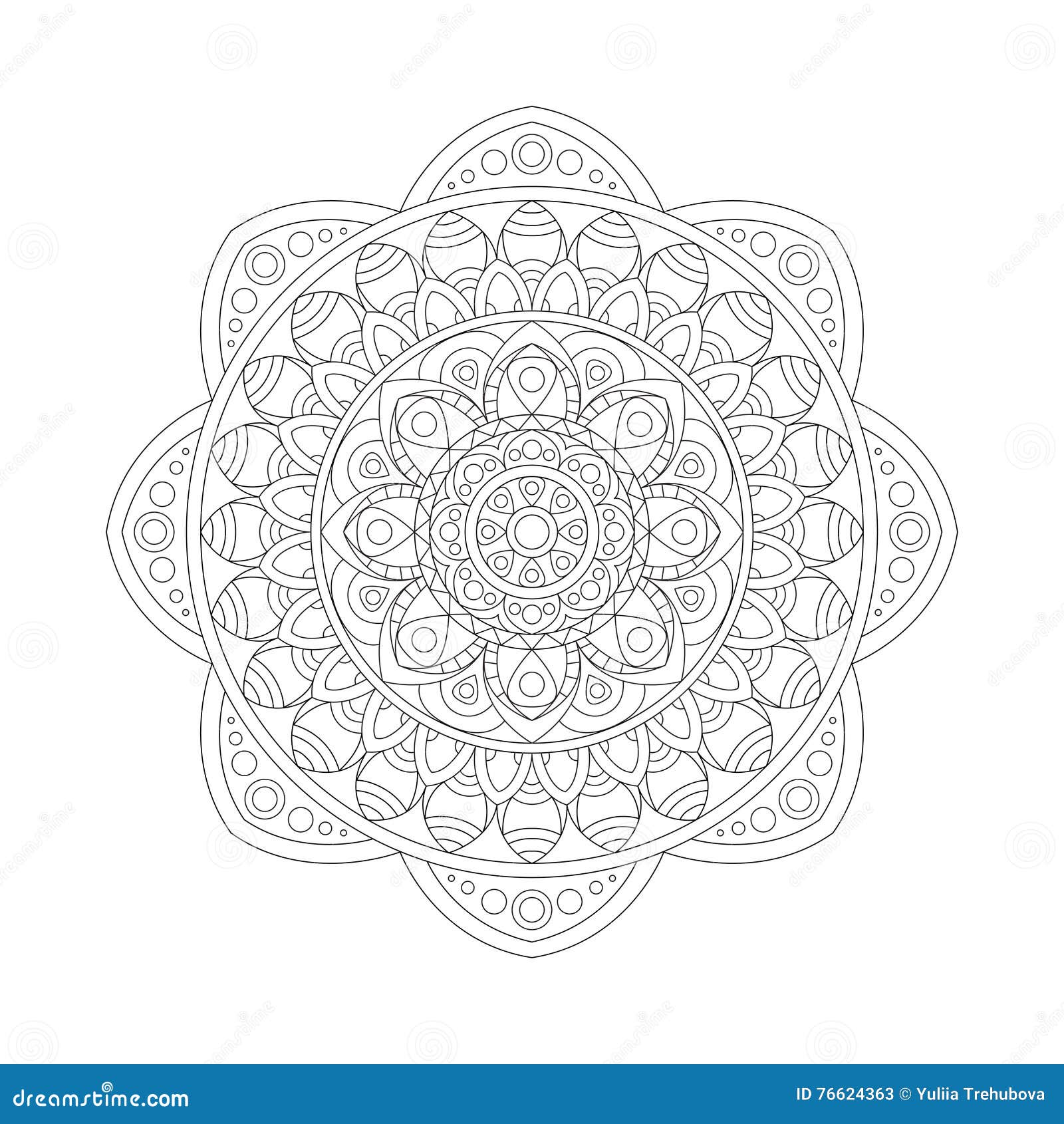 Abstract Design Elements. Round Mandalas in Vector. Graphic Template ...