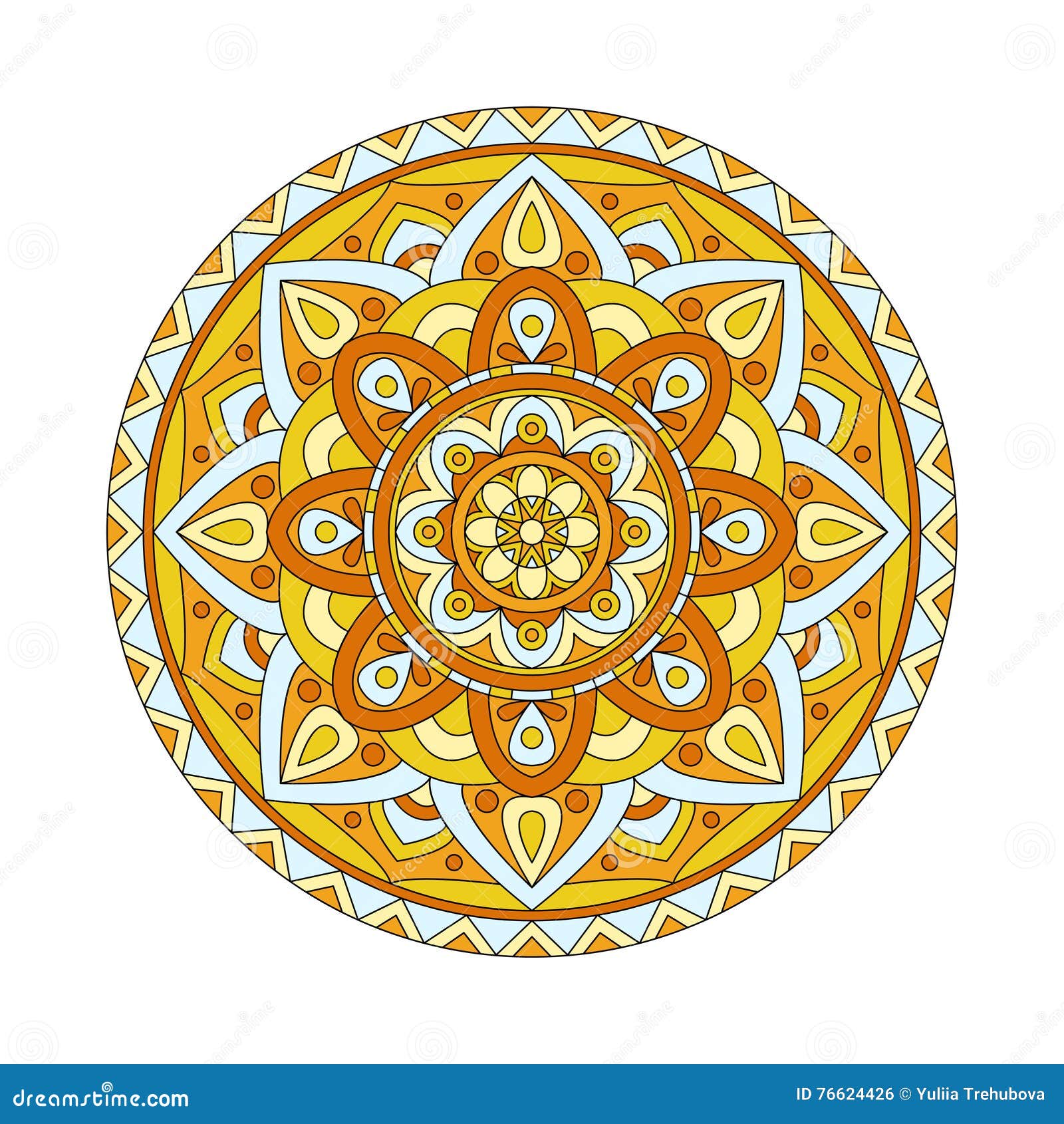 Abstract Design Elements. Round Mandalas in Vector. Graphic Template ...