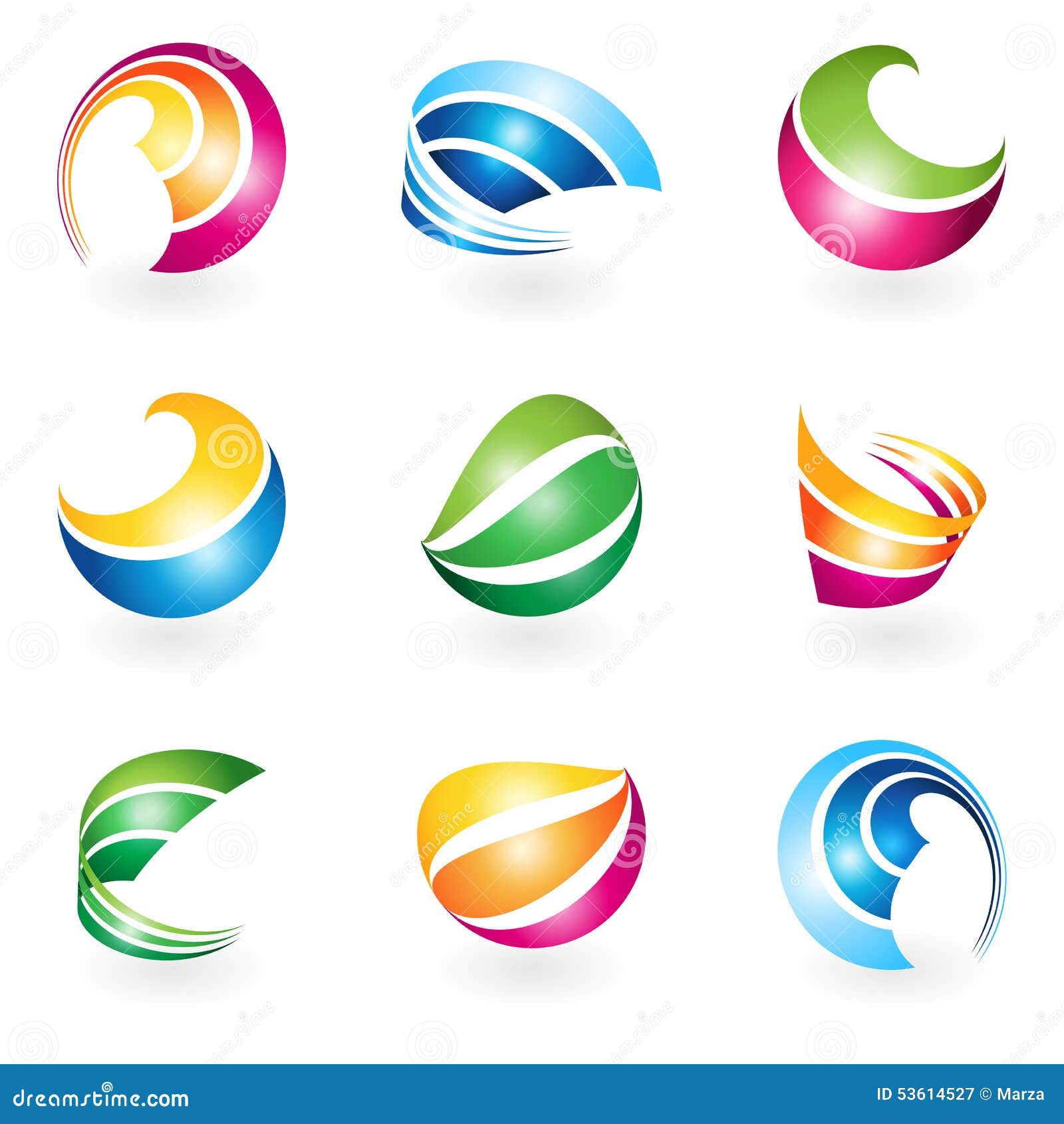 Abstract design elements stock vector. Illustration of green - 53614527