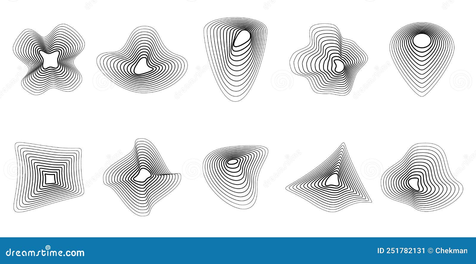 Abstract Design Elements. Set of Linear Elements for You Design Stock ...