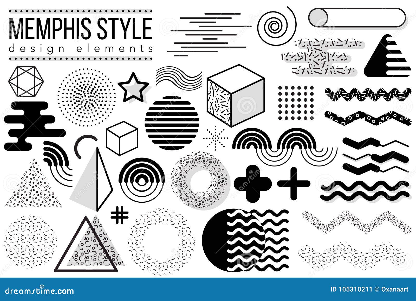 Abstract Design Elements Set Memphis Stock Illustration - Illustration ... Abstract Design Elements Set Memphis Stock Illustration - Illustration ...