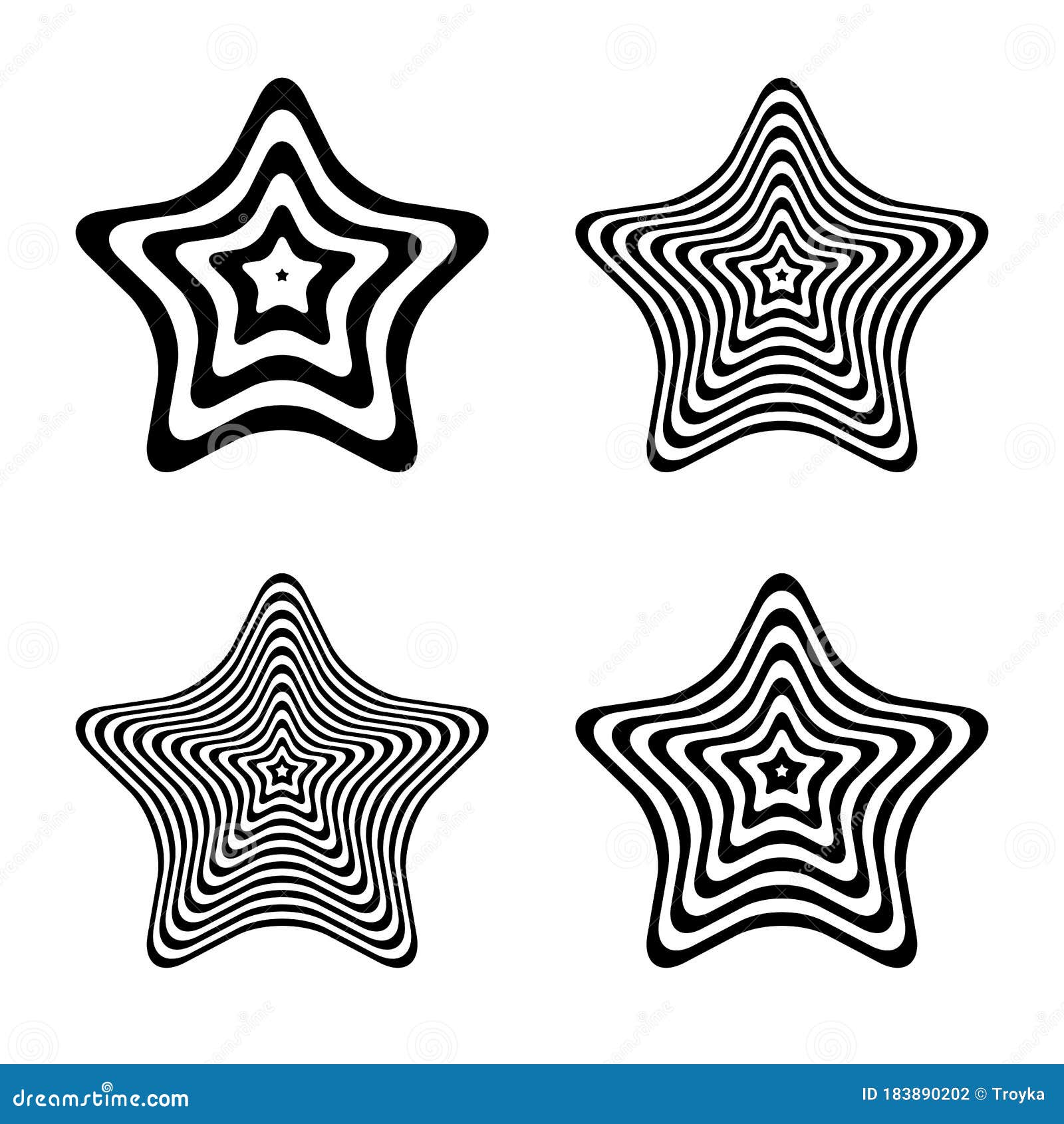Abstract Design Elements in Star Shape Stock Vector - Illustration of ...