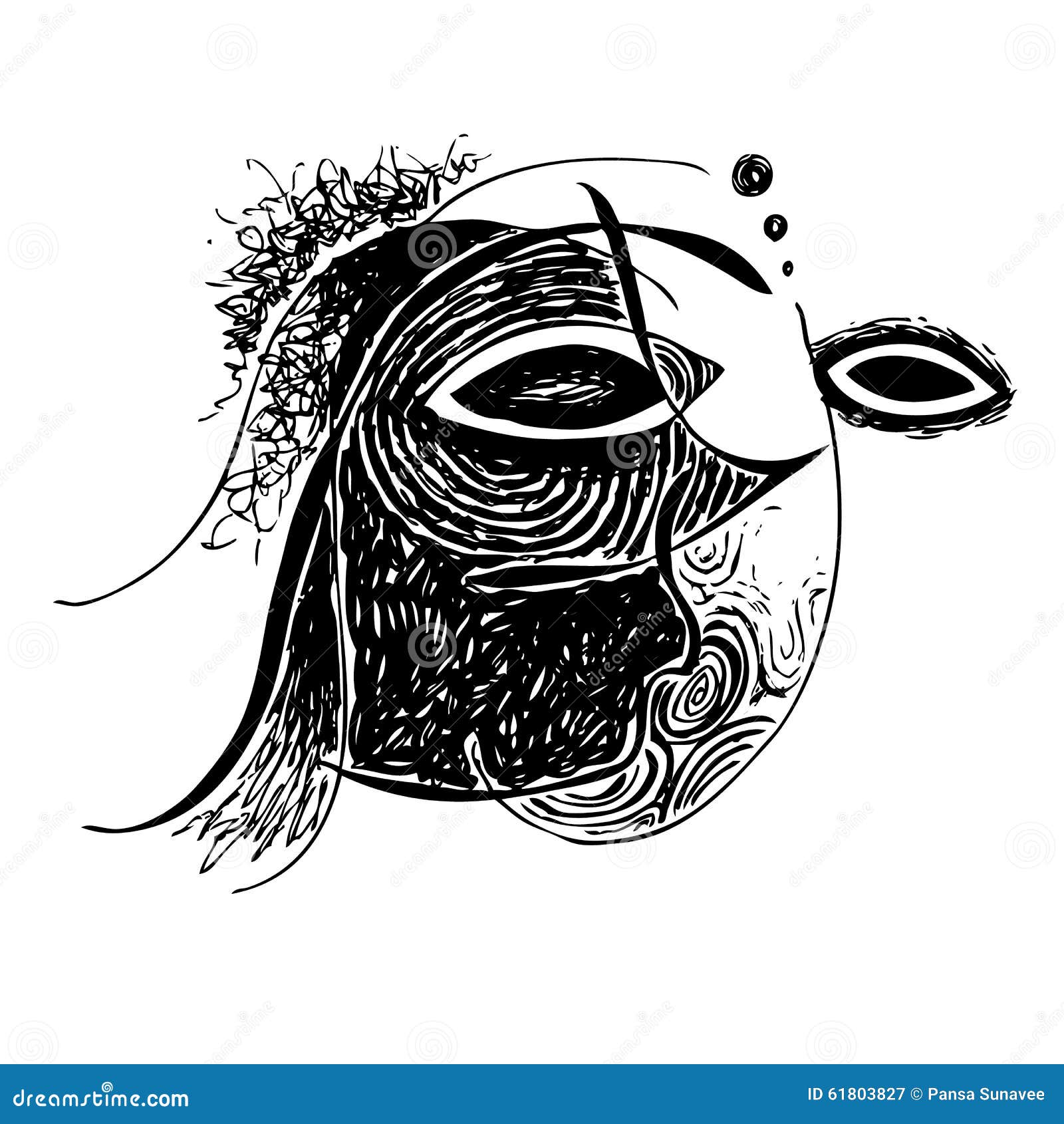 Abstract design face stock vector. Illustration of imagine - 61803827
