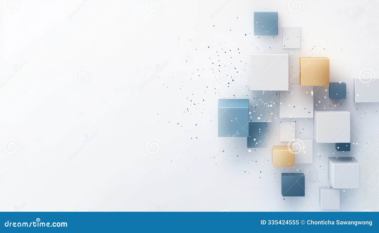 Abstract Design Featuring Colorful Cubes on a White Background ...
