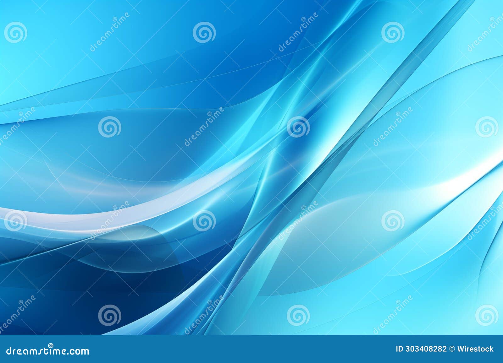 An Abstract Design Featuring a Different Hues of Blue Creating Glowing ...