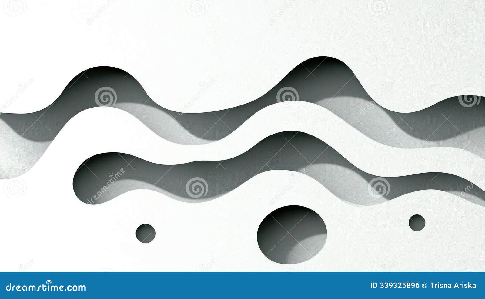 Abstract Design Featuring Layered Waves and Cutouts in a Minimalist ...