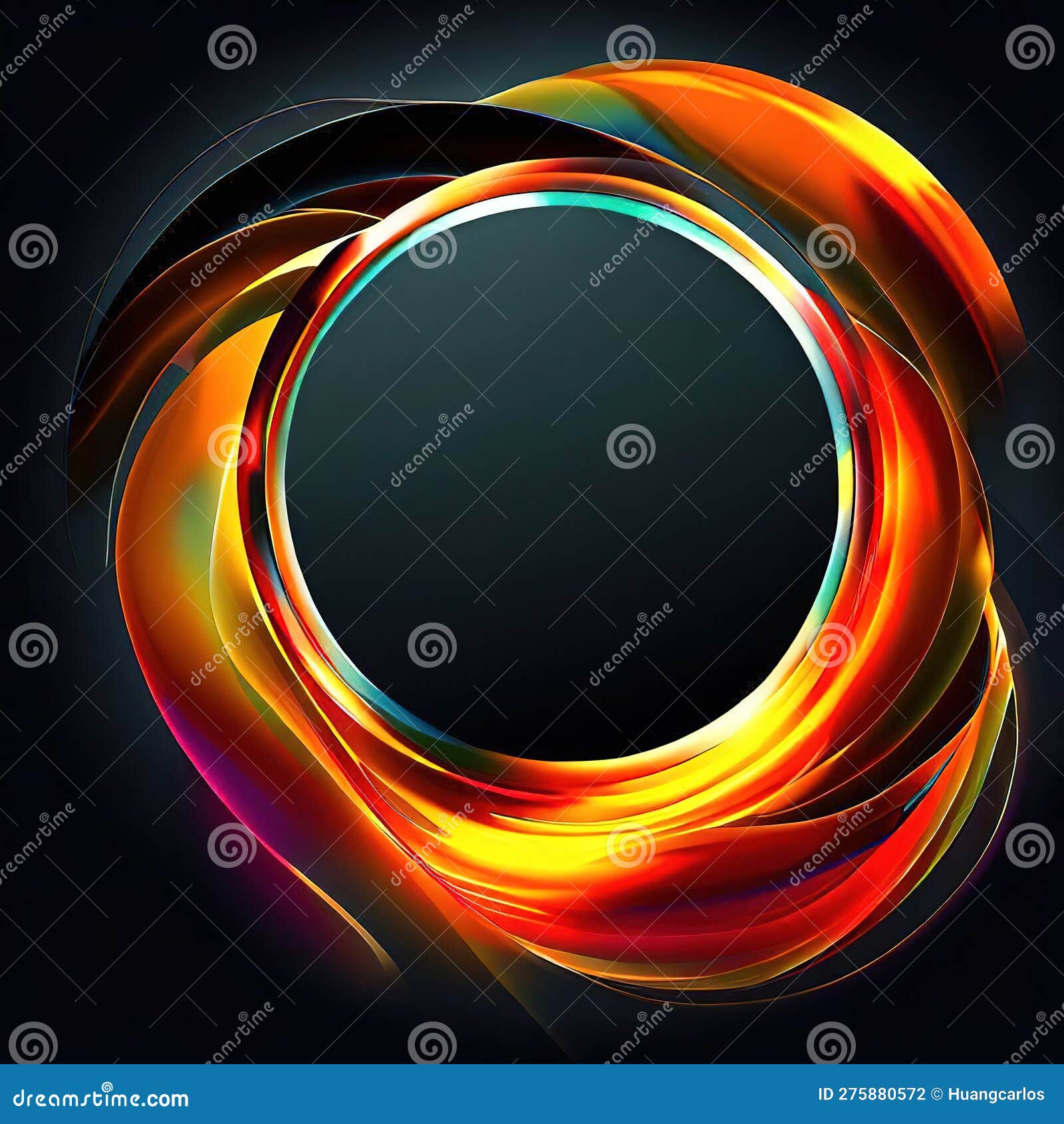Abstract Design Flame,round Frame with Text for Banner, Flyer, Poster ...