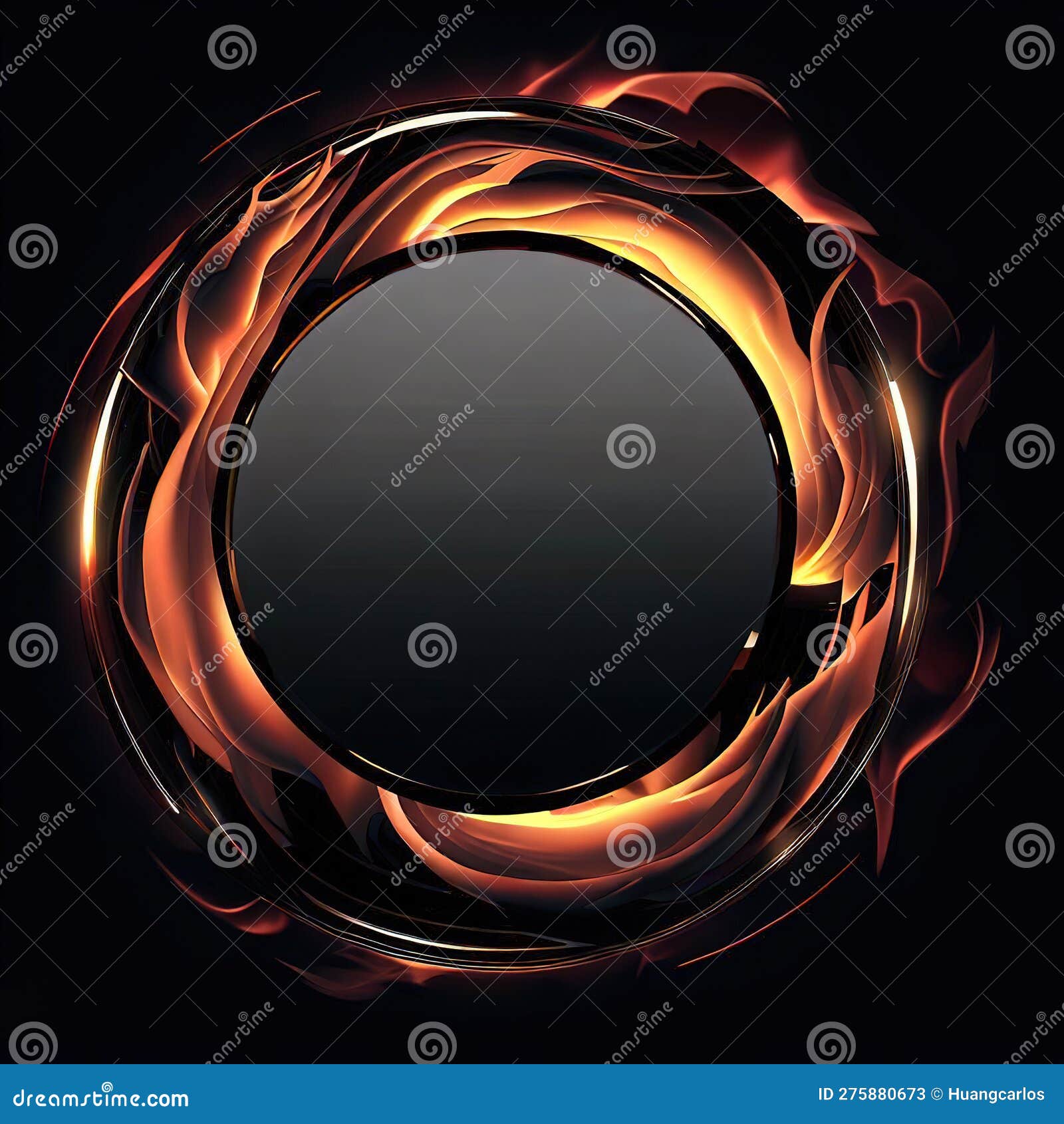 Abstract Design Flame,round Frame with Text for Banner, Flyer, Poster ...