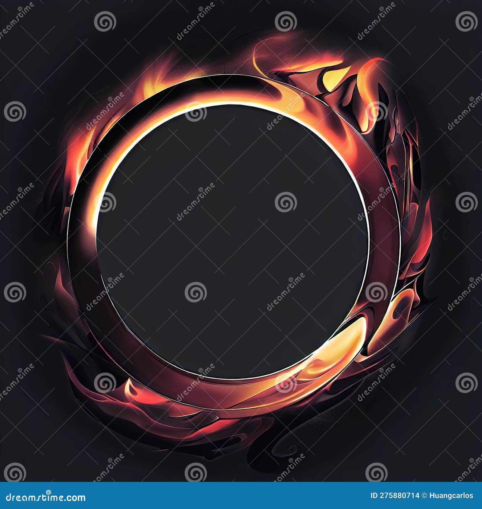 Abstract Design Flame,round Frame with Text for Banner, Flyer, Poster ...