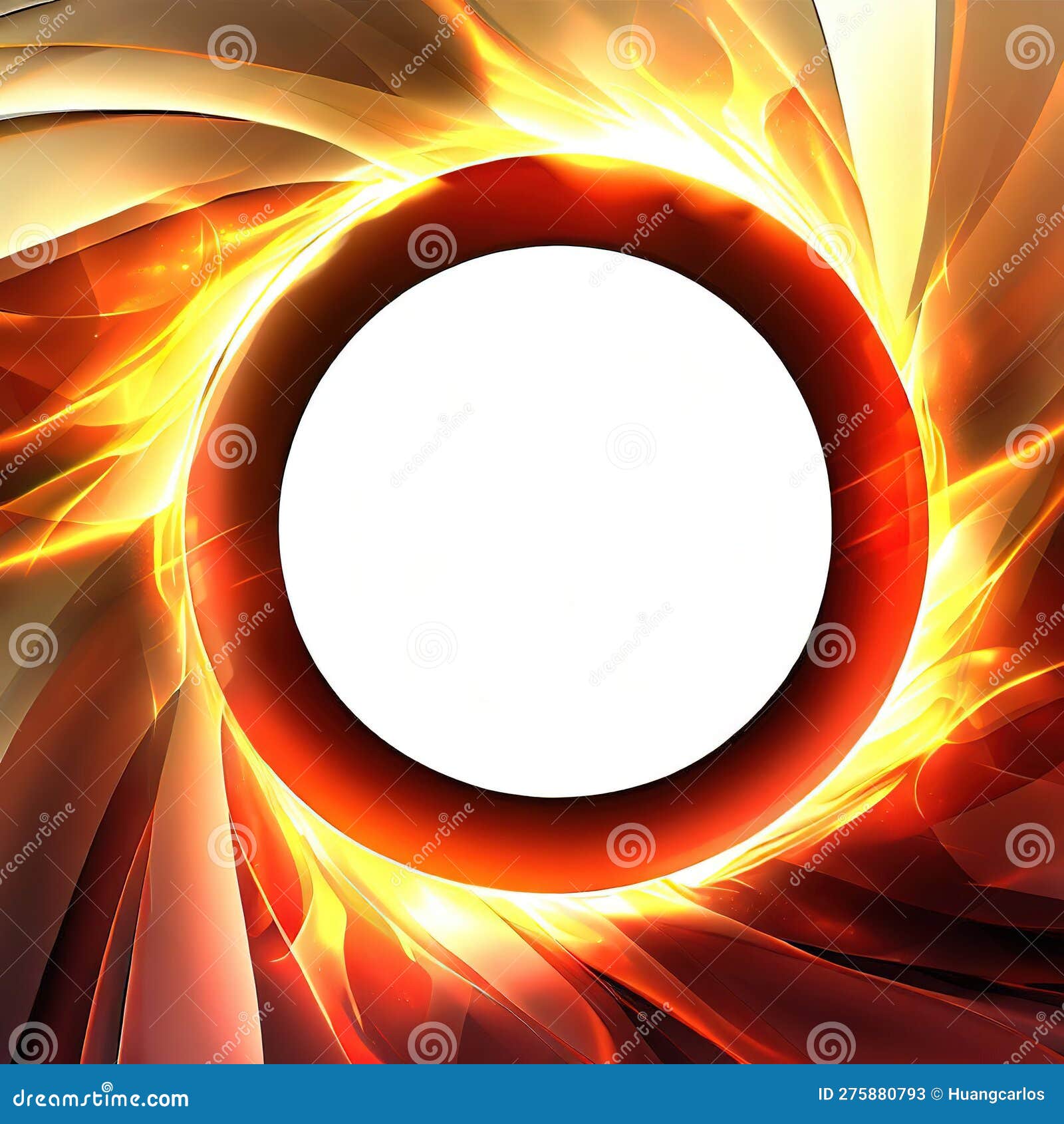 Abstract Design Flame,round Frame with Text for Banner, Flyer, Poster ...