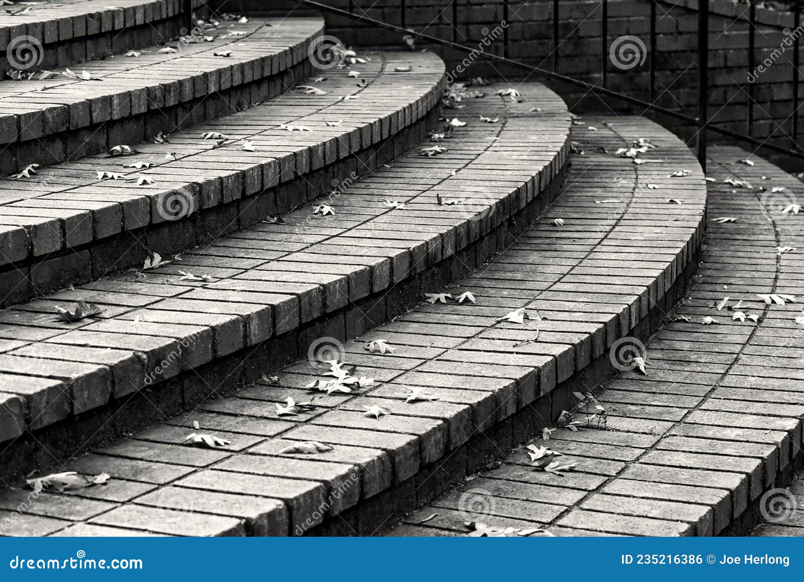 Curved Steps in Black and White. Stock Photo - Image of architecture ...