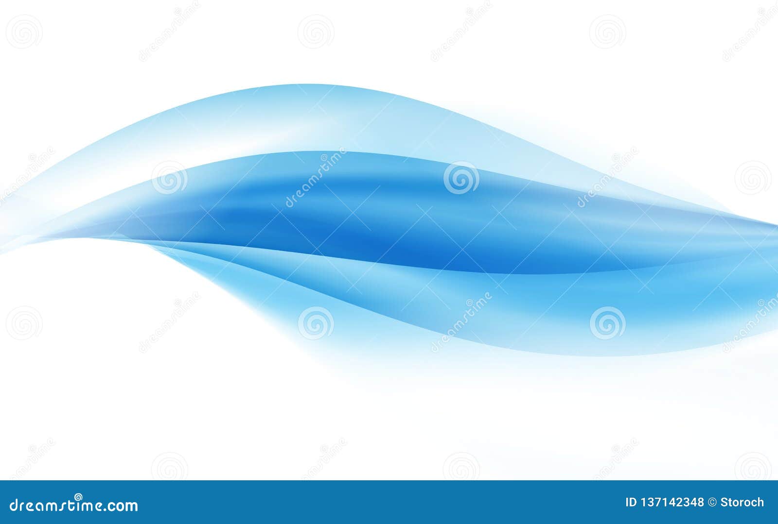 Abstract Design, Futuristic Blue Waves on a White Background Stock ...