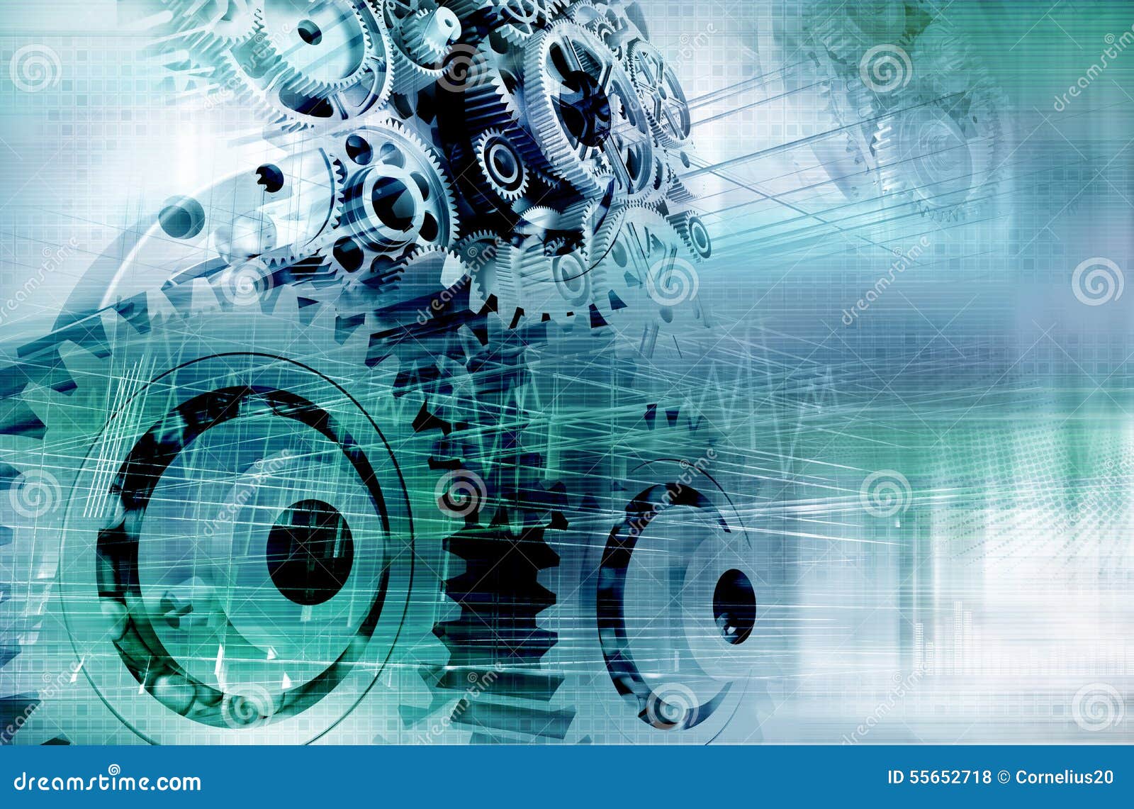 Abstract design with gears stock illustration. Illustration of concept ...
