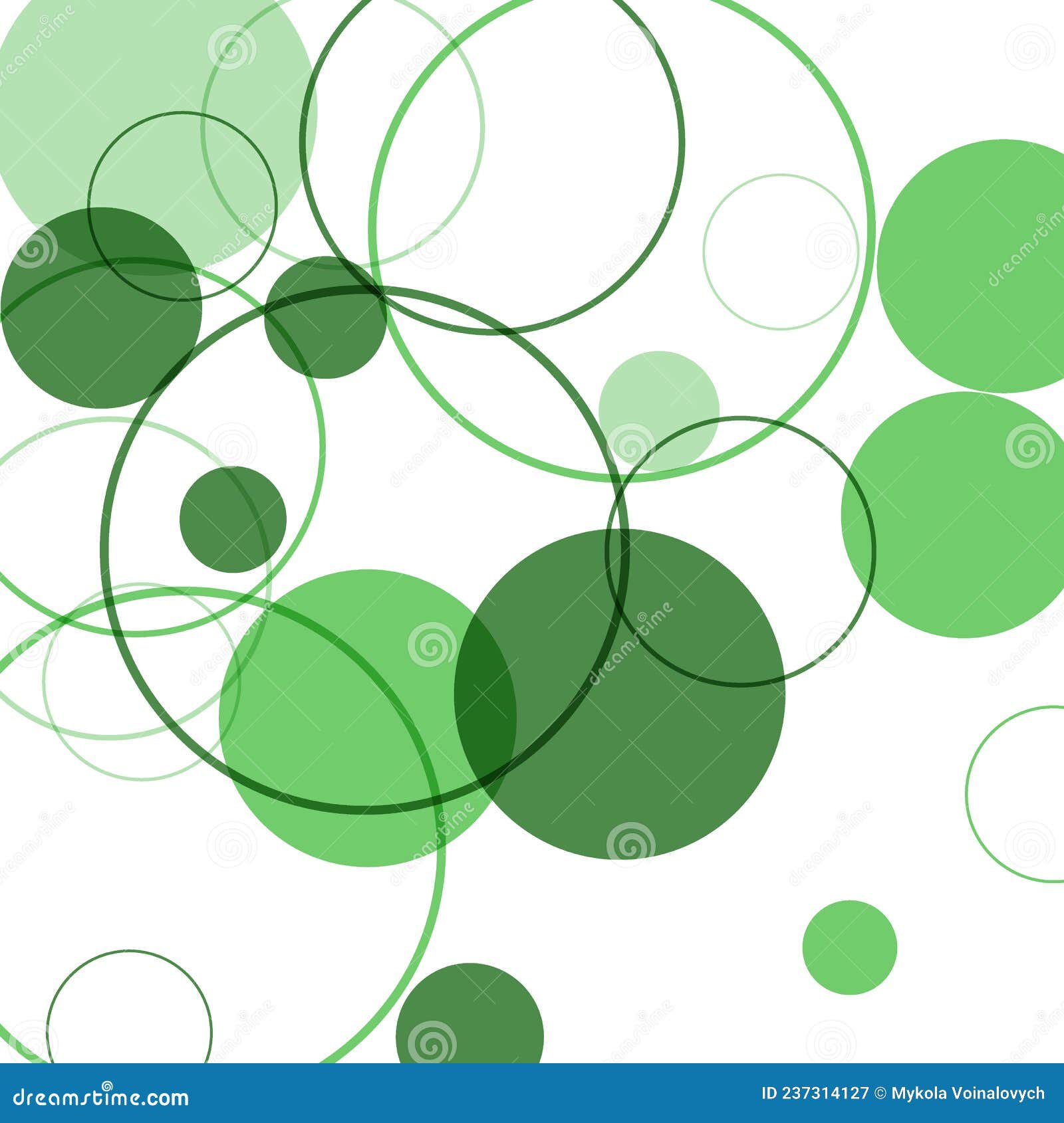 Abstract Design Geometric Green Circles Poster Background Stock Vector ...