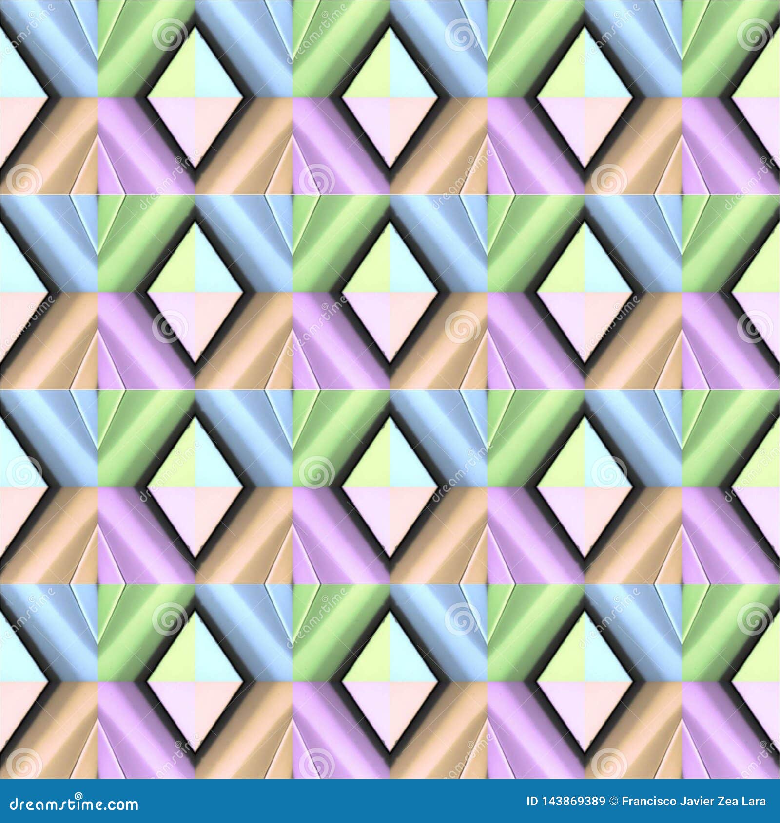 Abstract Design with Geometric Pattern in Pastel Colors, Background and ...