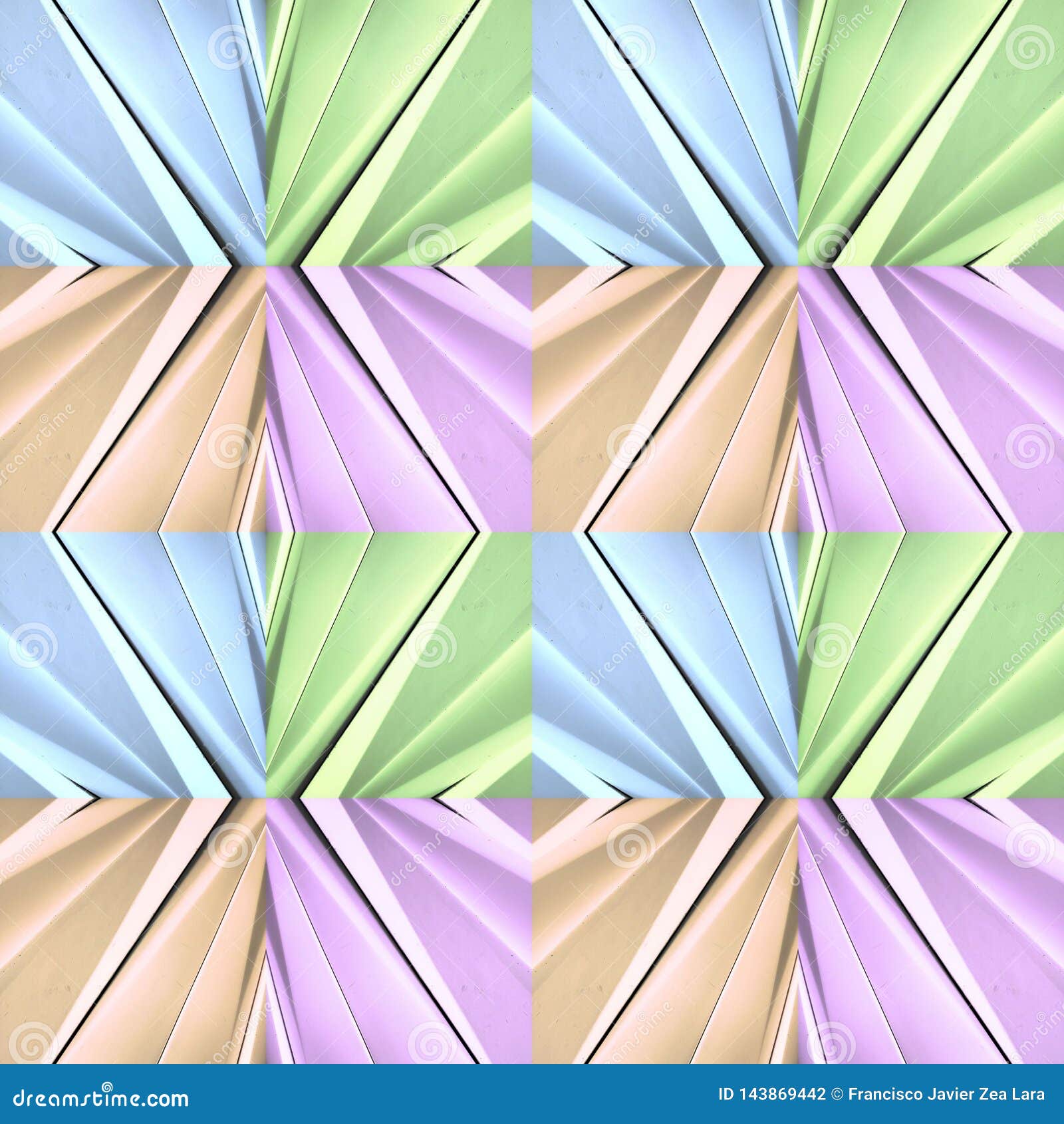 Abstract Design with Geometric Pattern in Pastel Colors, Background and ...
