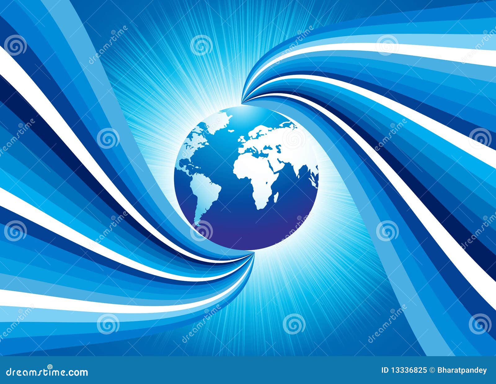 Abstract Design with Globe. Vector Illustration Stock Vector ...