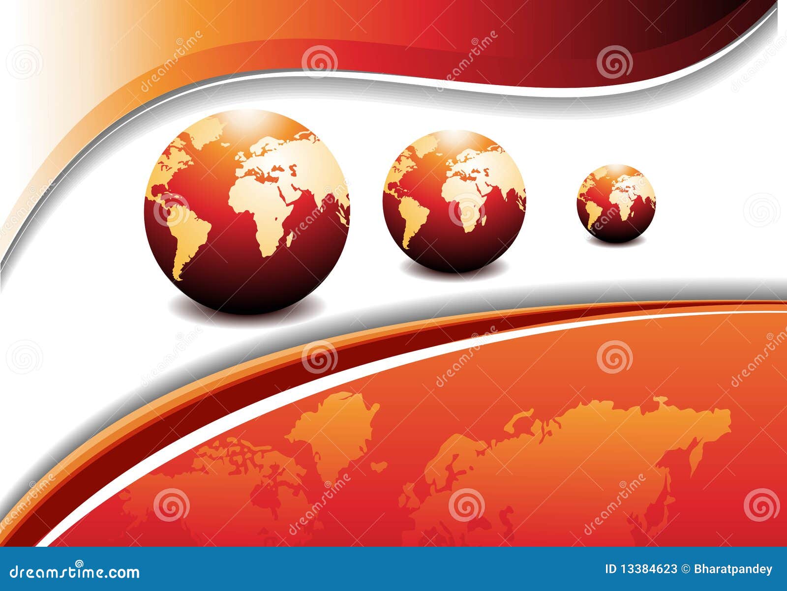 Abstract Design with Globe. Vector Illustration Stock Vector ...