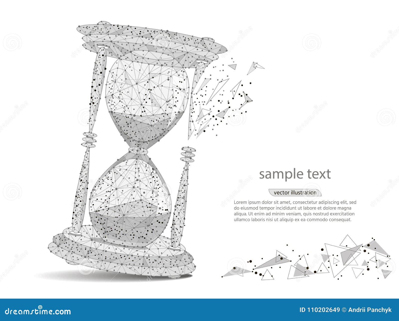 Abstract Design Of Hourglass In The Form Of Lines And Points Stock Illustration Illustration