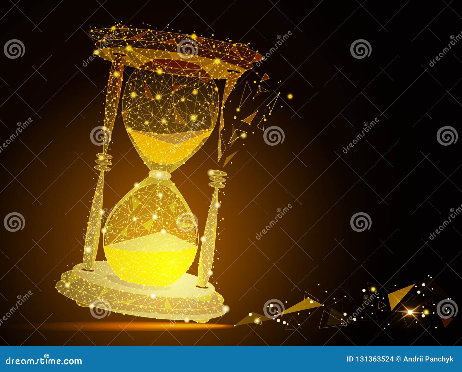 Abstract Design of Hourglass, in the Form of Lines and Points ...