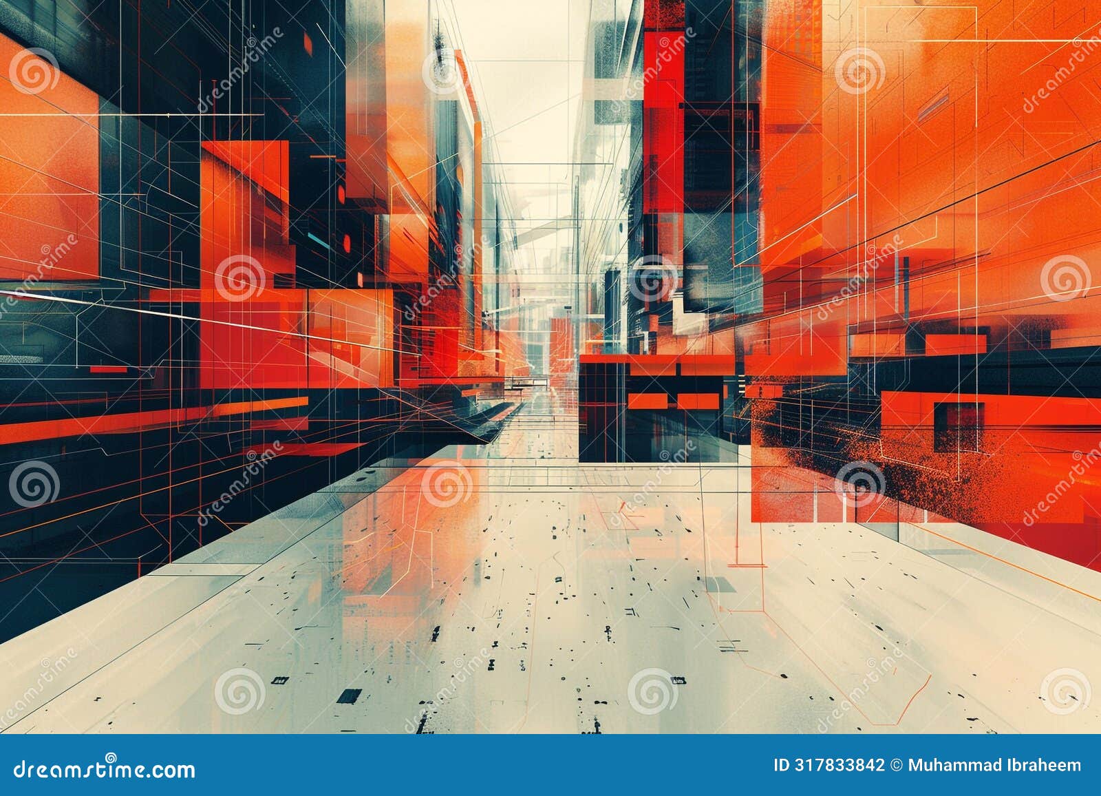 An Abstract Design Illustration Inspired by Architectural Forms, with ...