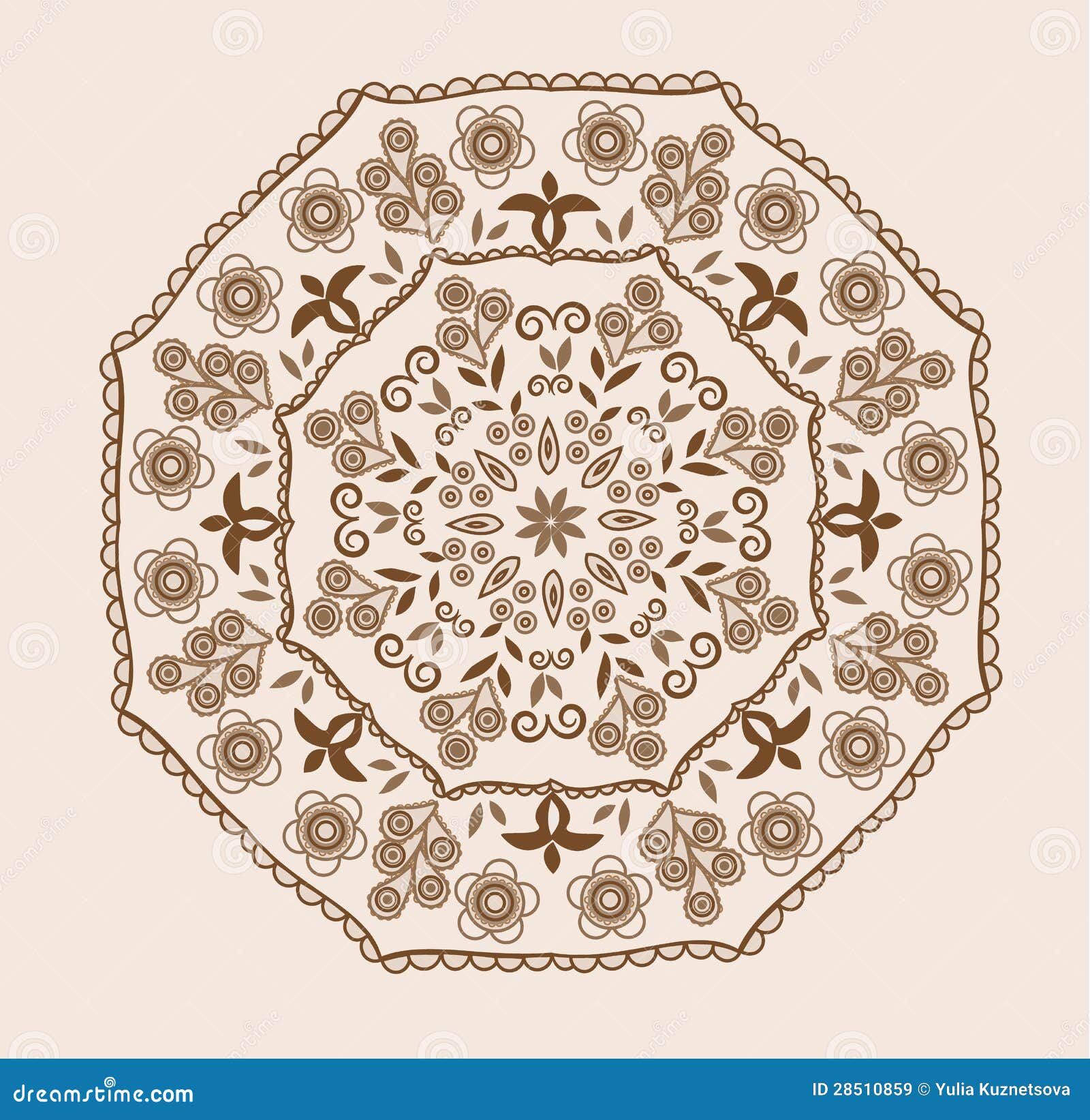 Abstract Design in Indian Style Stock Vector - Illustration of culture ...